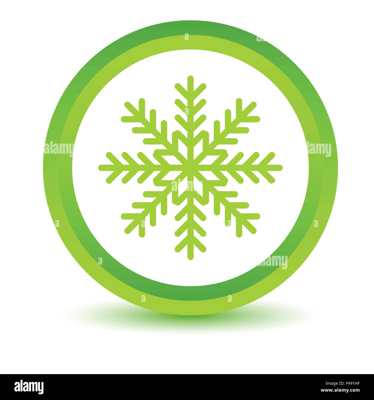 Green snowflake icon Stock Photo - Alamy