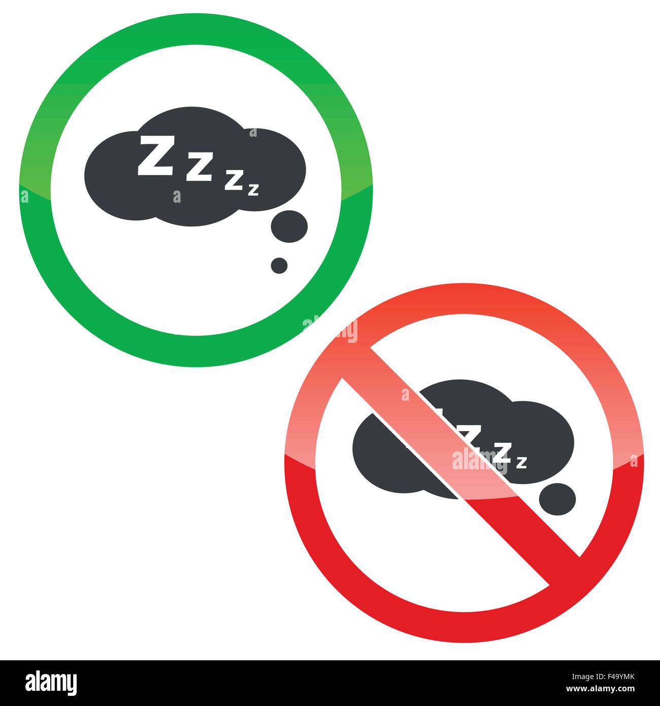 No sleeping sign hi-res stock photography and images - Alamy
