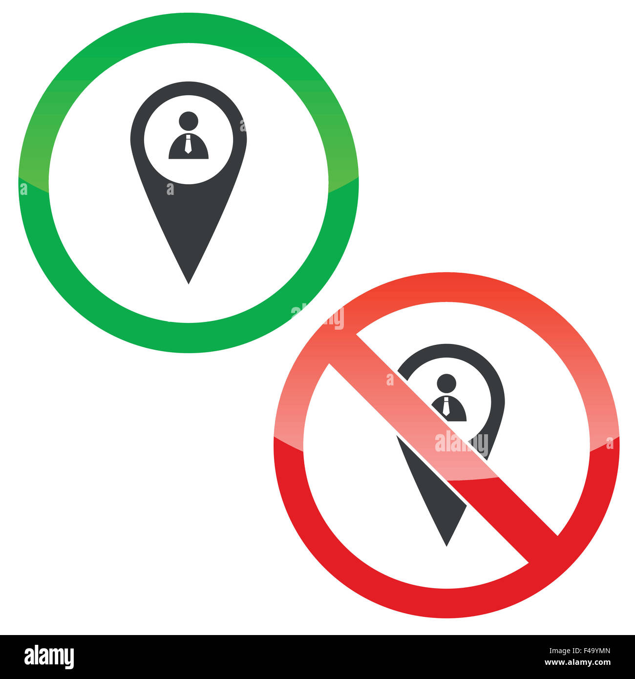 Mark user permission signs set Stock Photo - Alamy