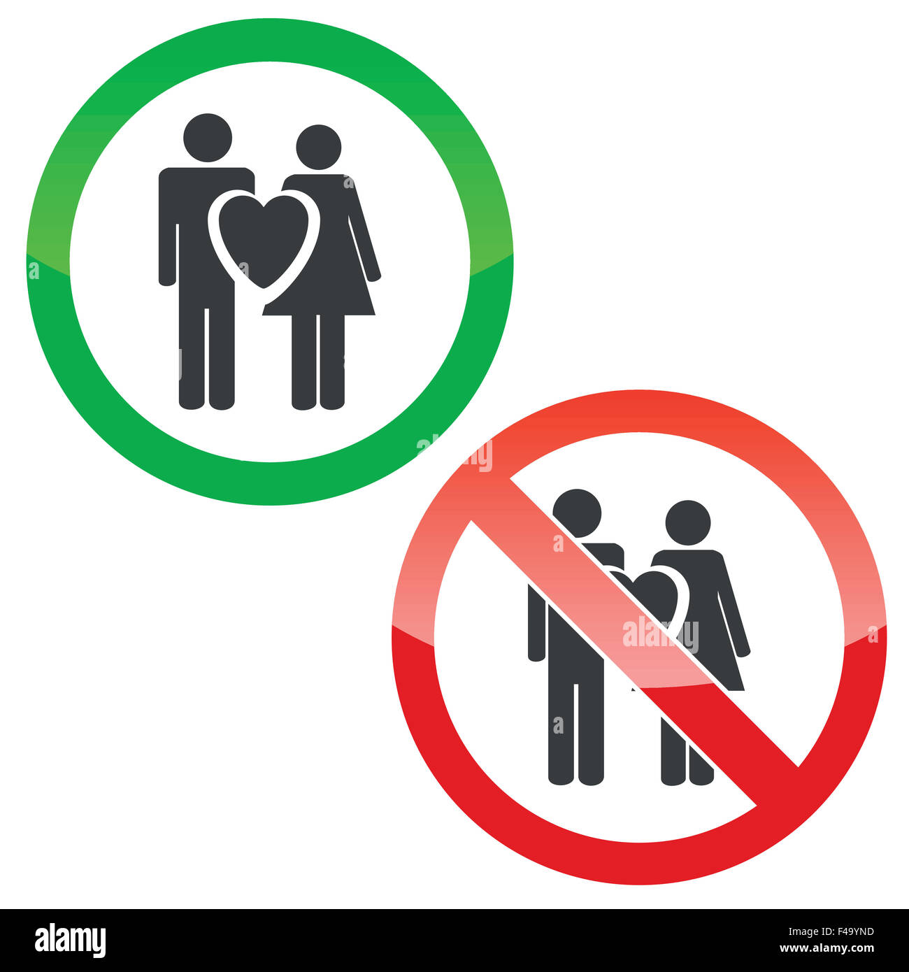 Two love heart signs Cut Out Stock Images & Pictures - Alamy