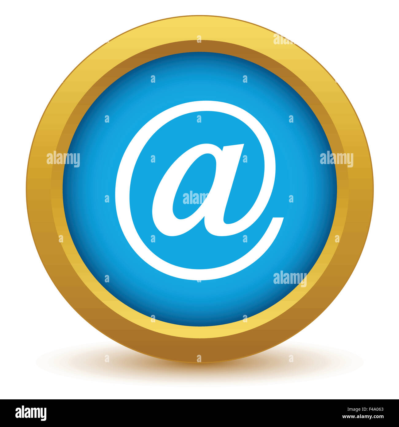 Gold email icon Stock Photo - Alamy