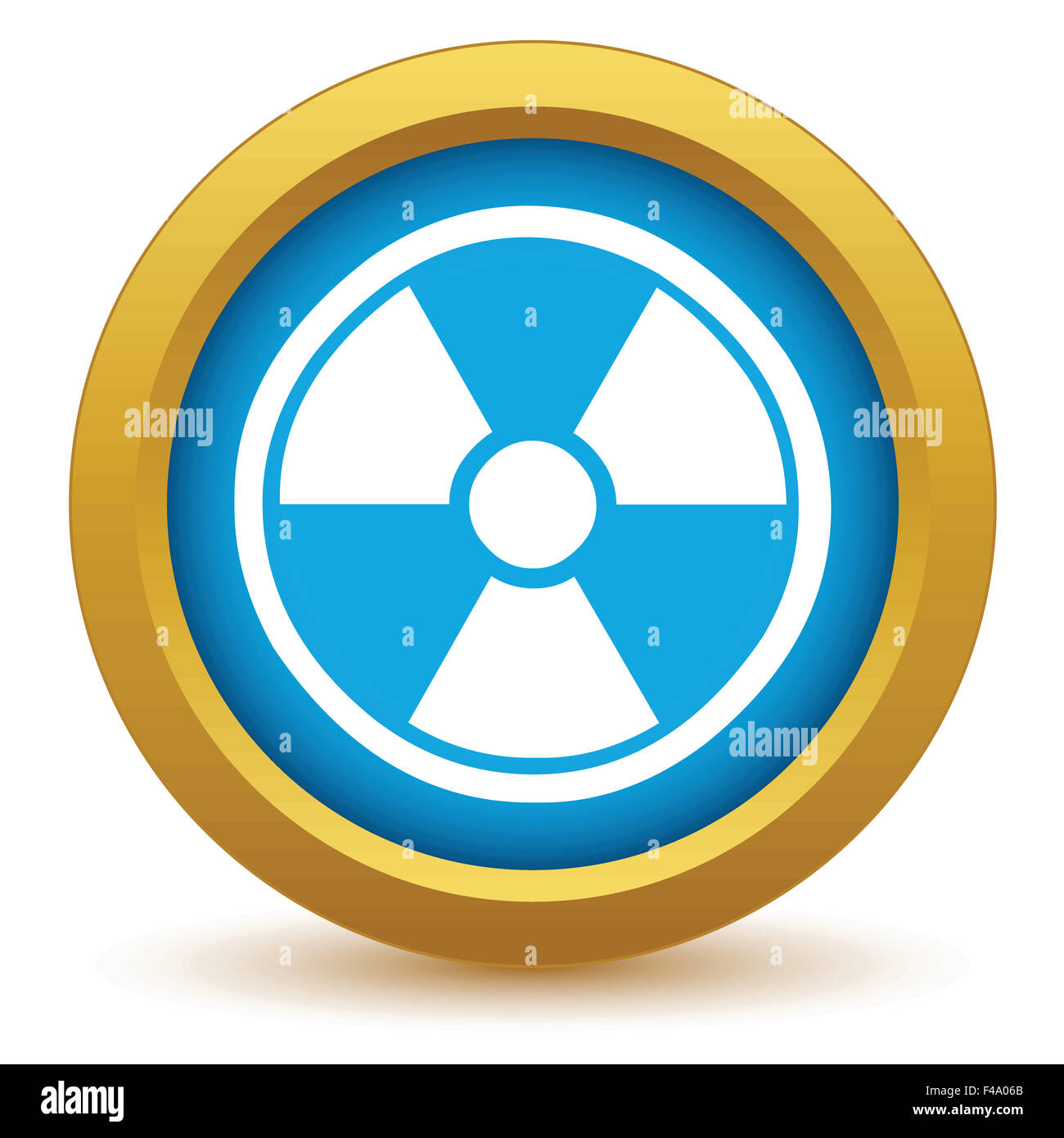 Gold nuclear icon Stock Photo - Alamy