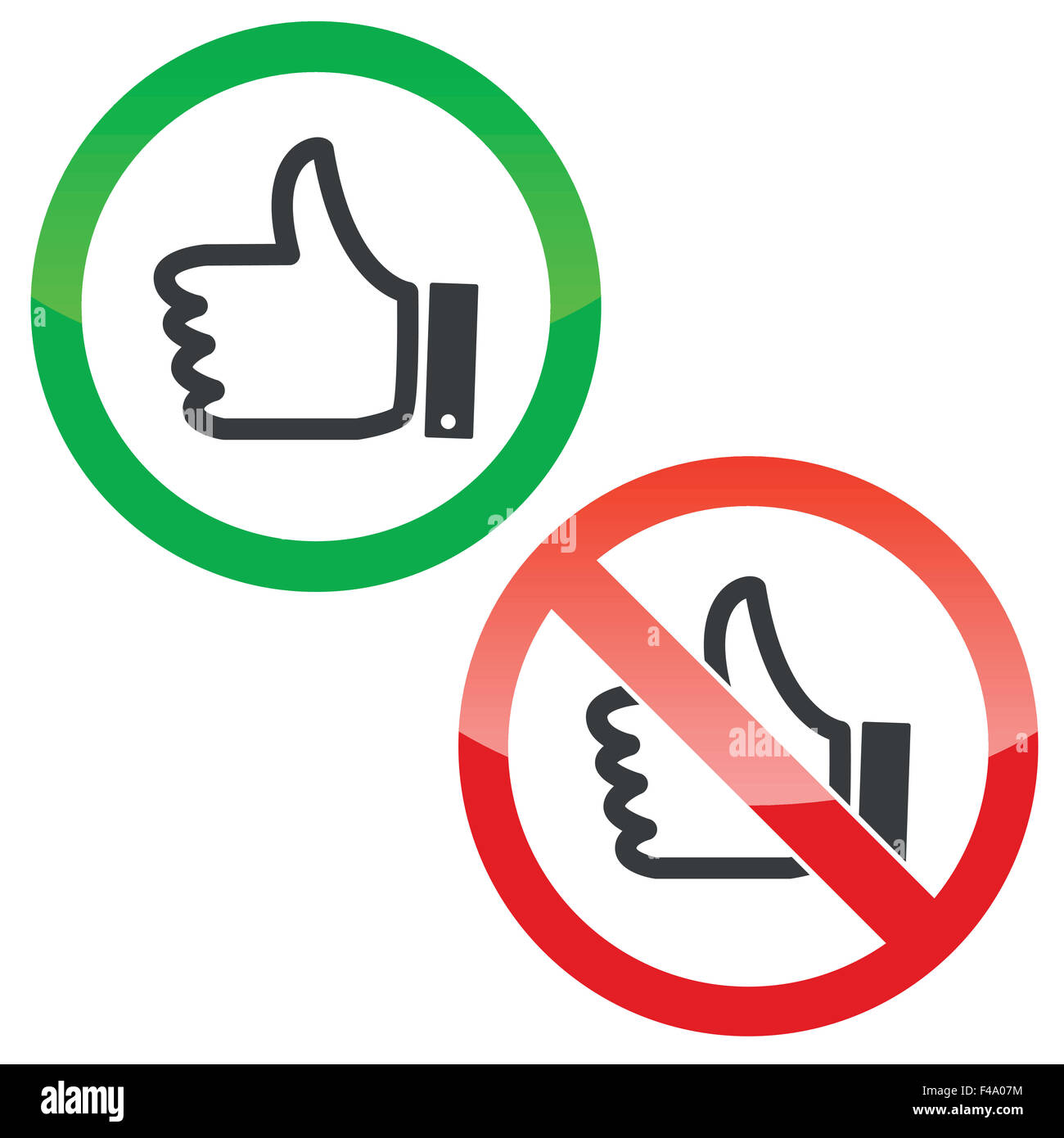 Like signs thumb up Cut Out Stock Images & Pictures - Alamy