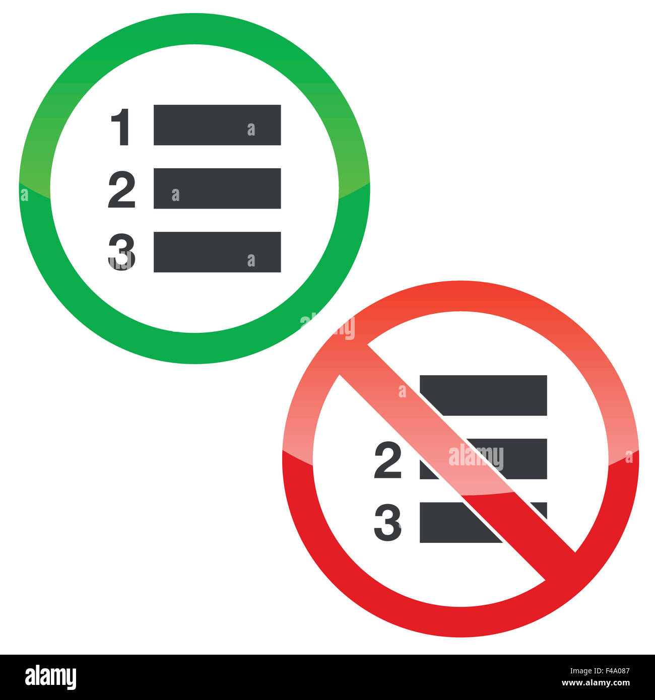 Numbered position Cut Out Stock Images & Pictures - Alamy