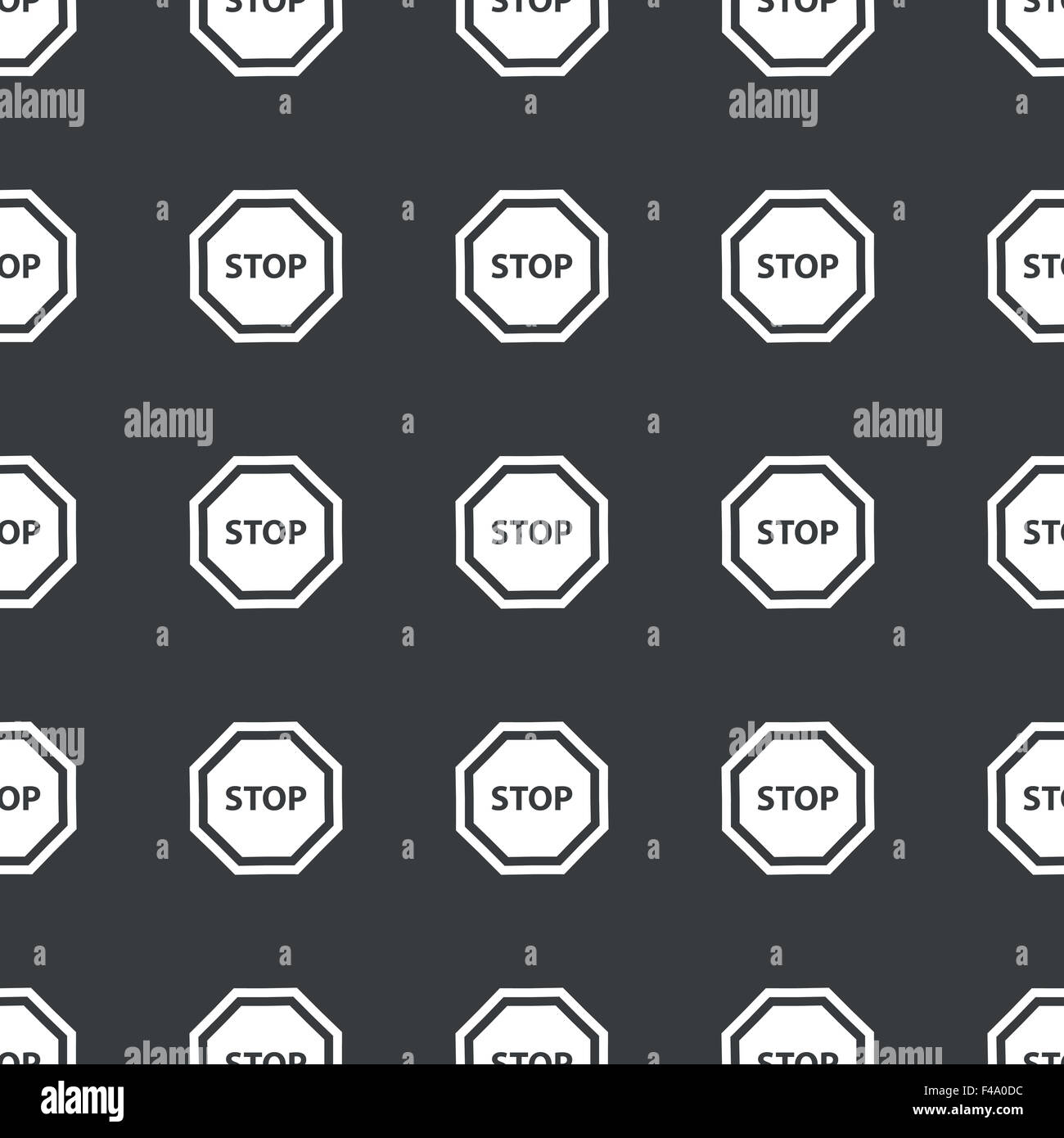 Straight black STOP sign pattern Stock Photo - Alamy