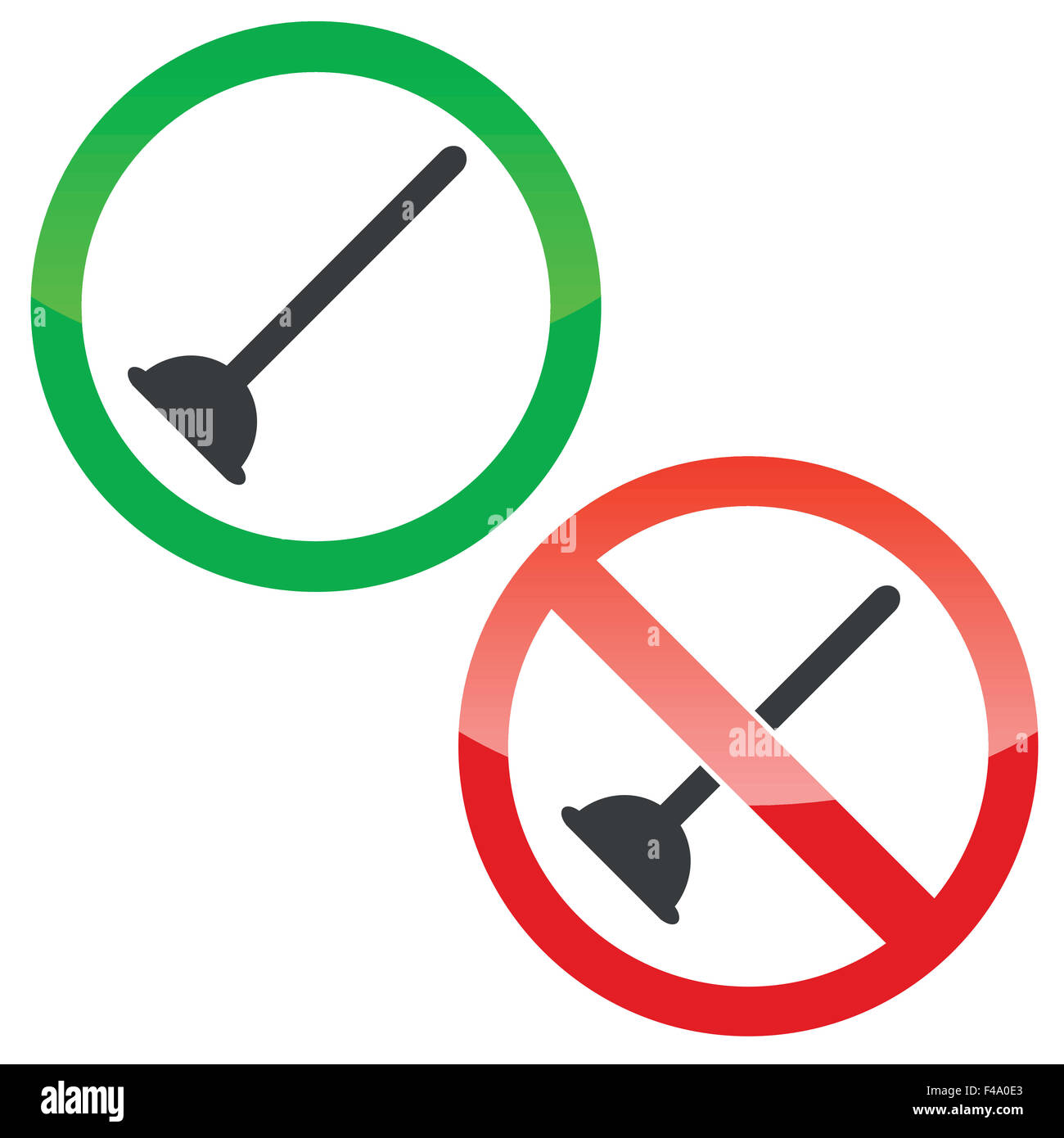 Plunger symbol set Cut Out Stock Images & Pictures - Alamy