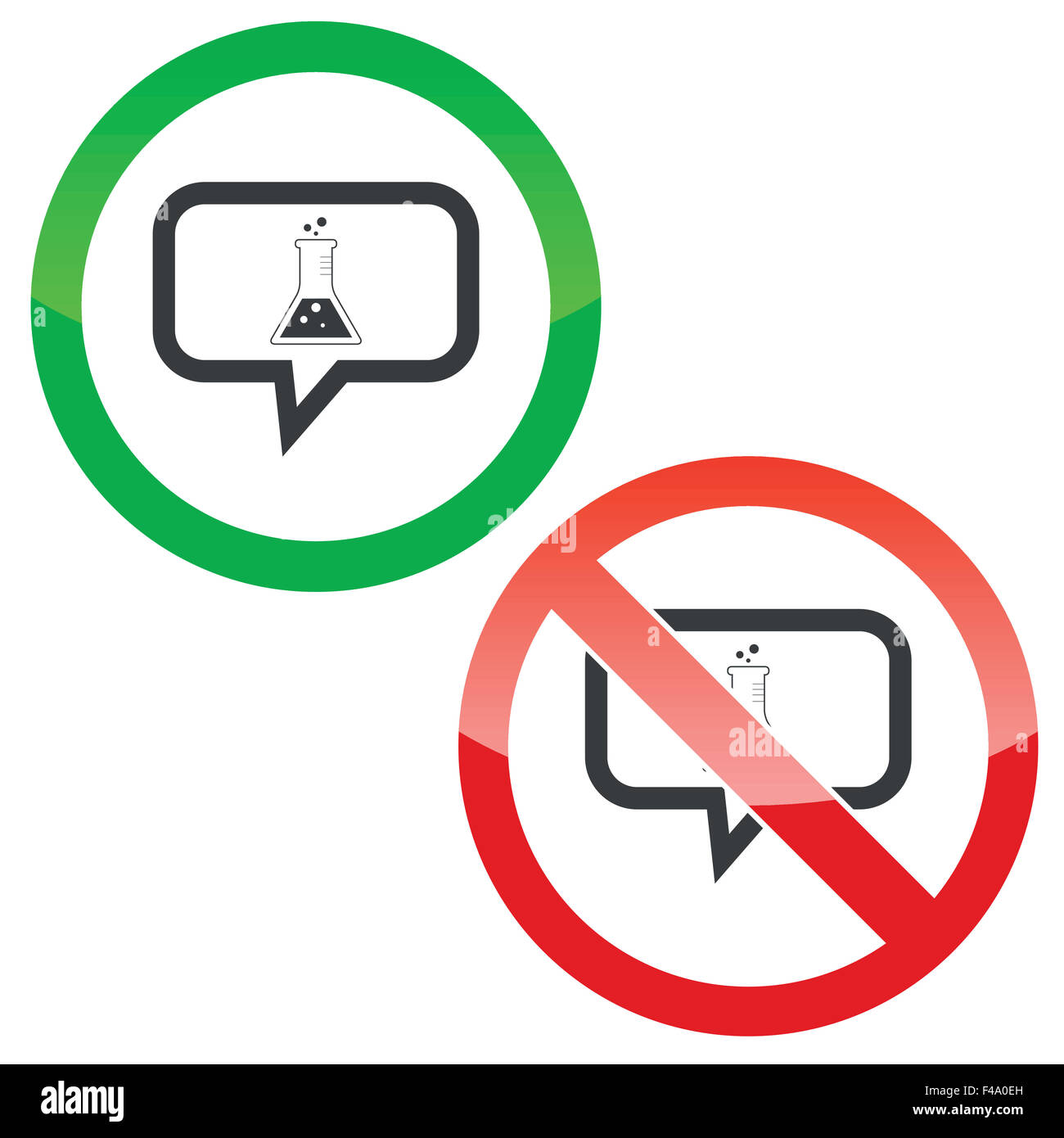 Conical flask green chemical Cut Out Stock Images & Pictures - Alamy