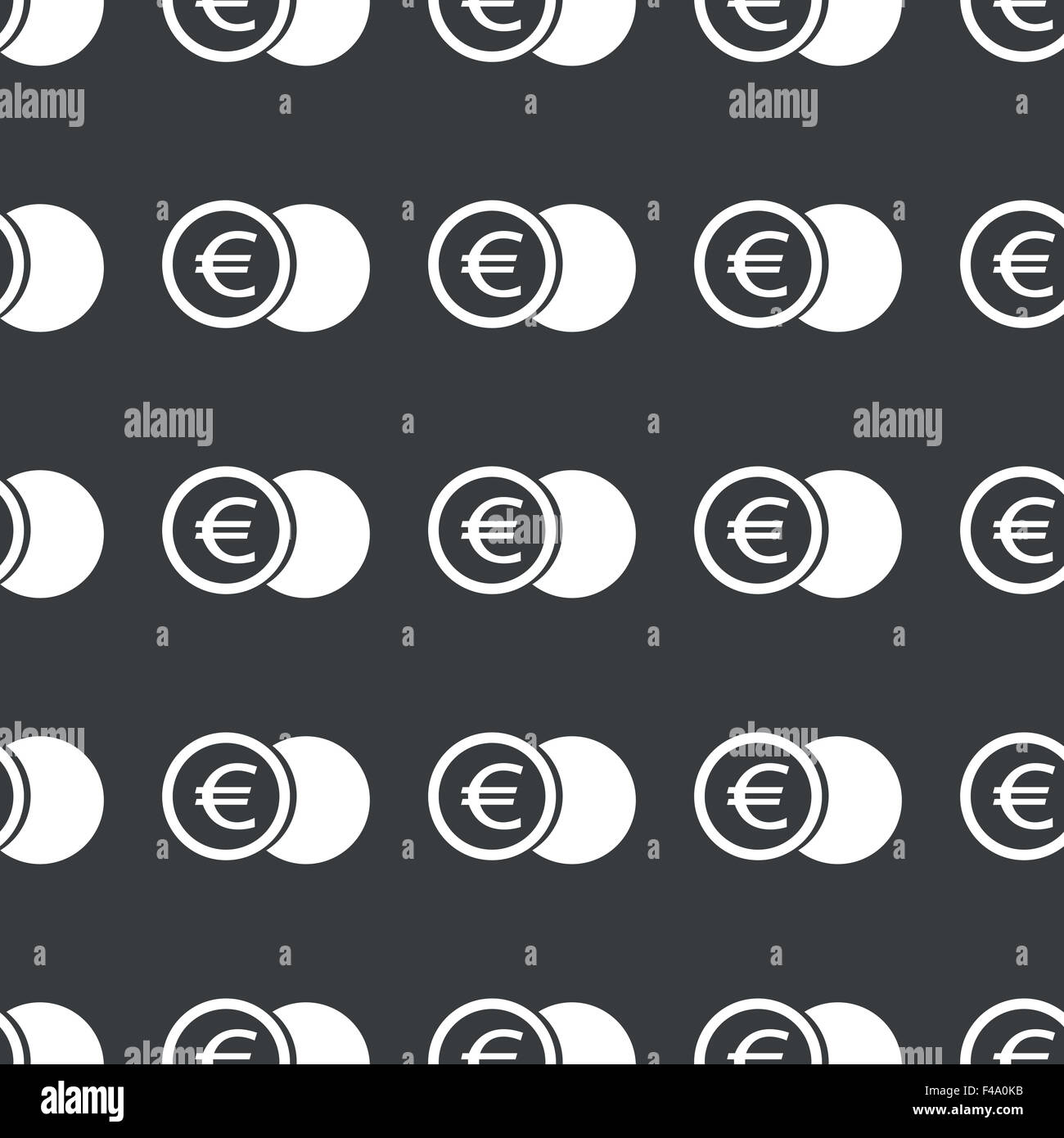 Straight black euro coin pattern Stock Photo - Alamy