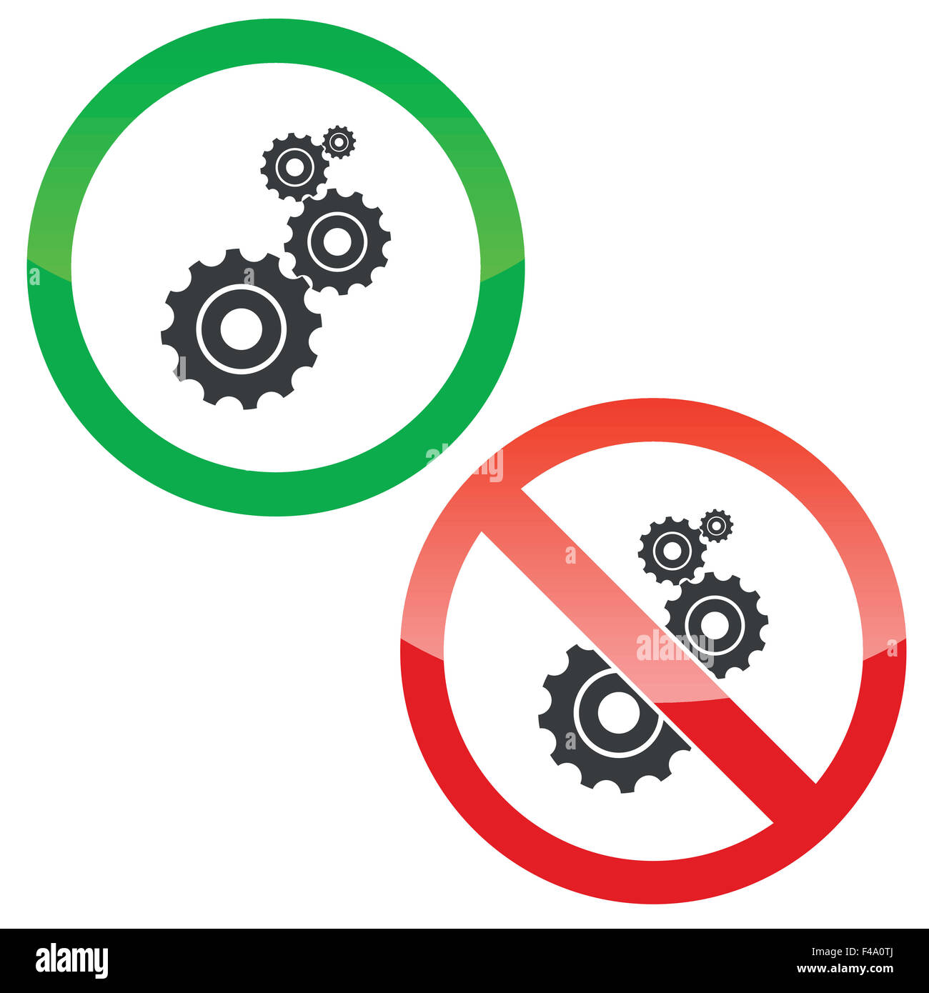 Adjust permission signs set Stock Photo - Alamy