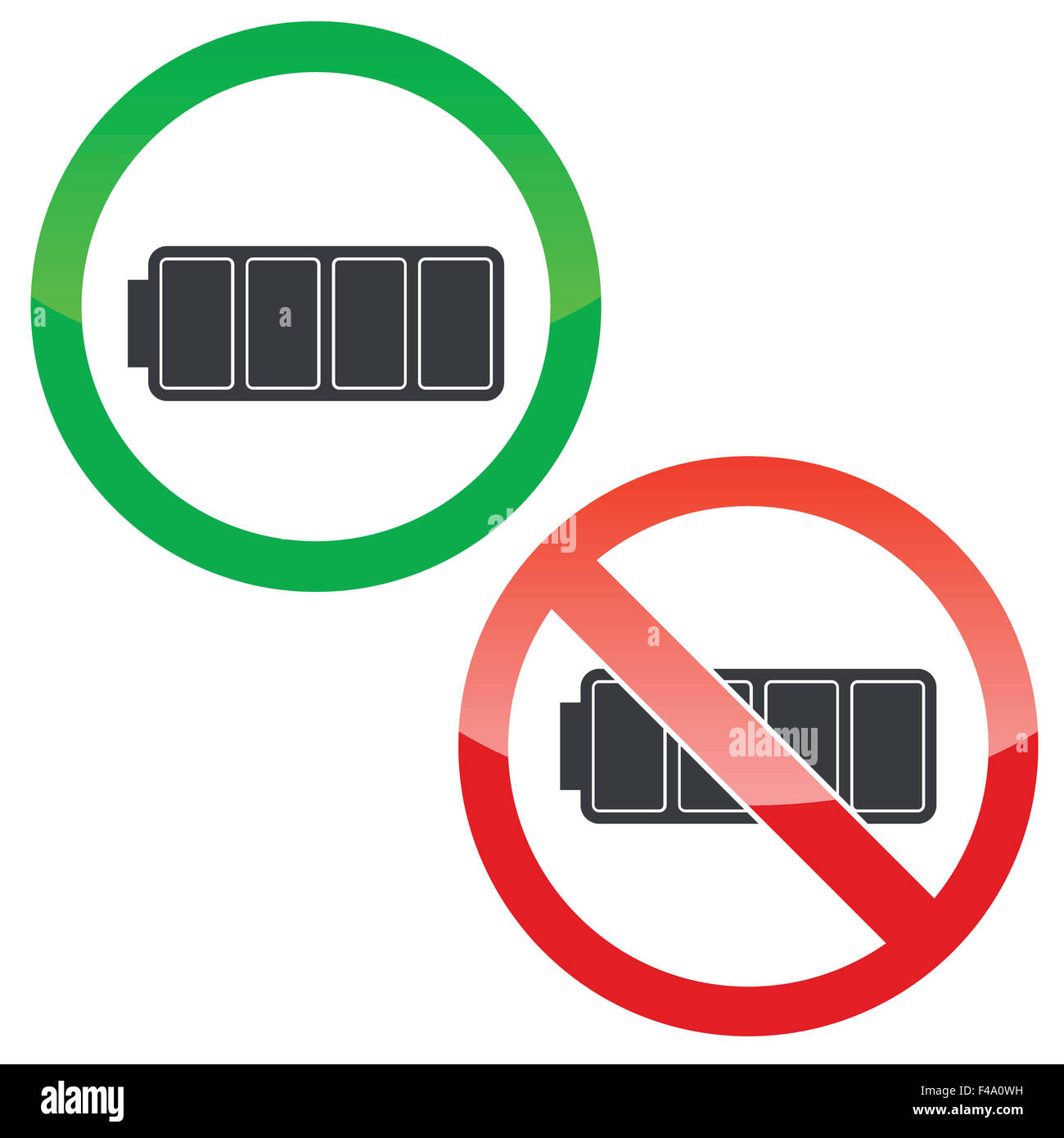 Green energy battery full charged Cut Out Stock Images & Pictures - Alamy