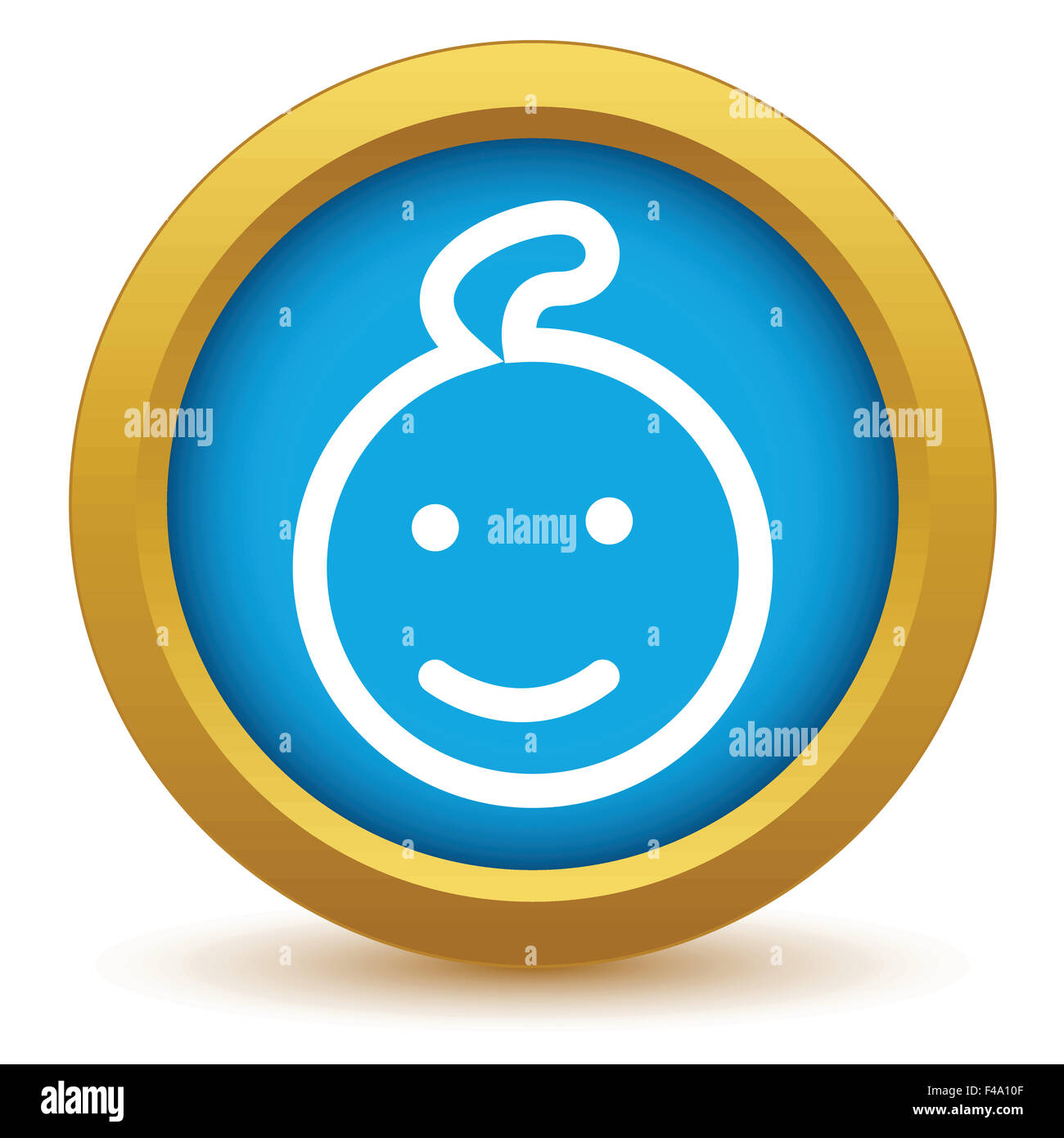 Gold baby icon Stock Photo - Alamy