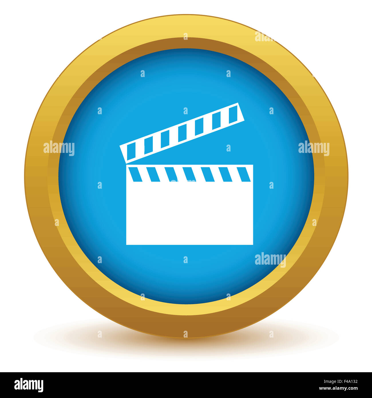 Gold cinema icon Stock Photo - Alamy