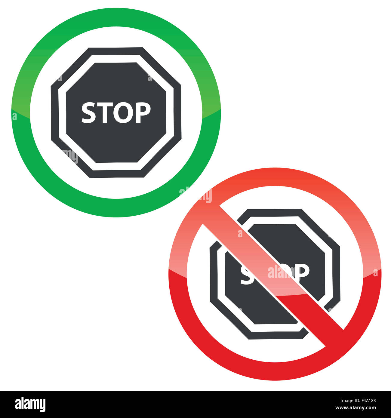 Vector road signs set Cut Out Stock Images & Pictures - Alamy