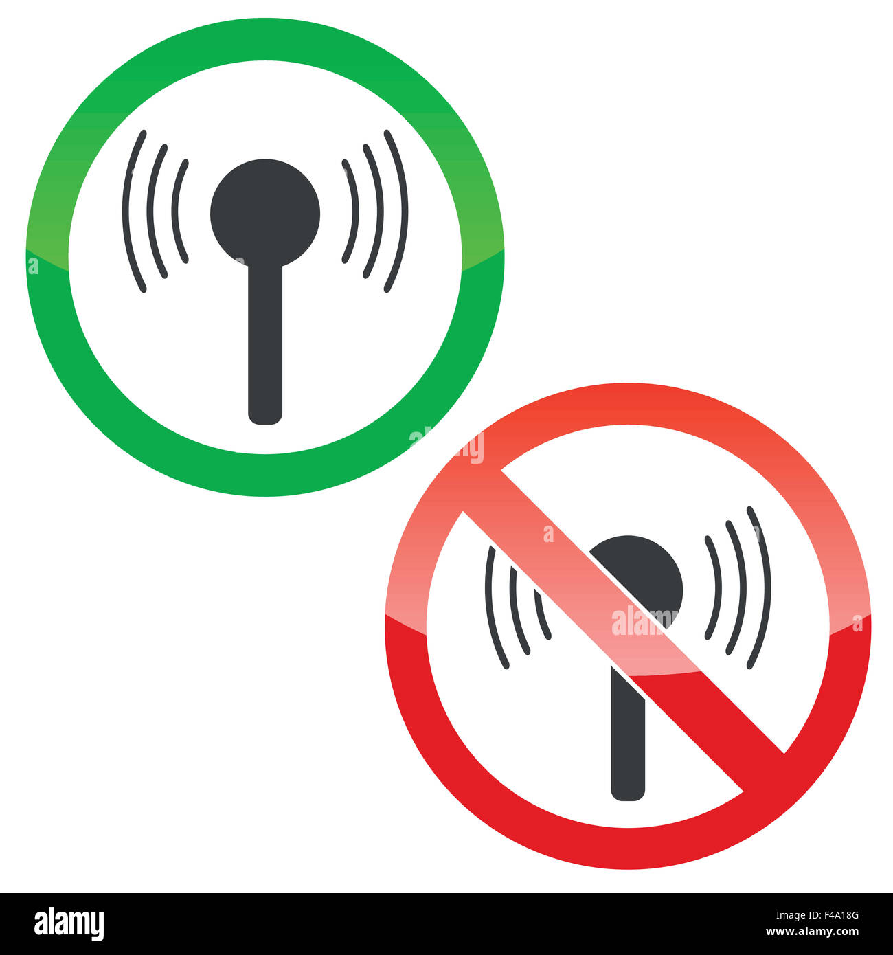 Signal icon set wireless Cut Out Stock Images & Pictures - Alamy