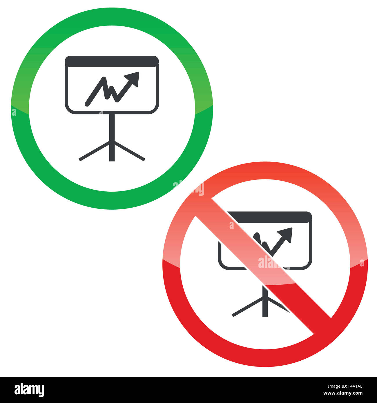 Present graphic permission signs set Stock Photo - Alamy