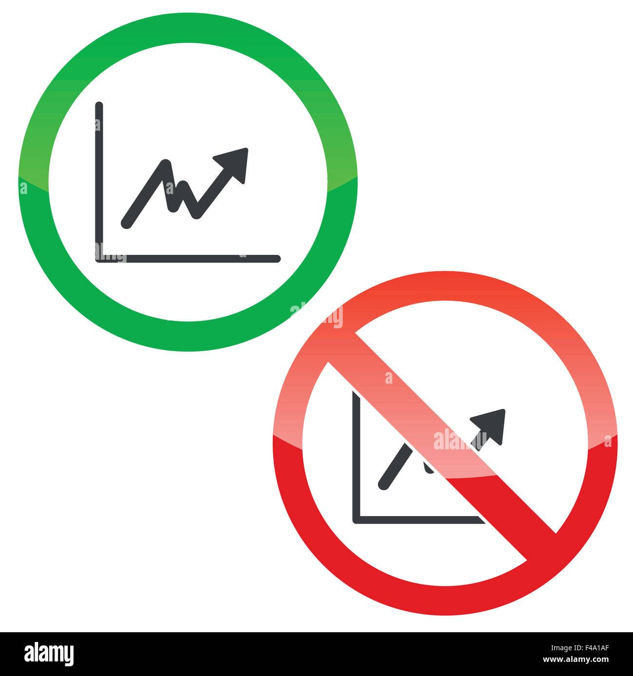 Rising graph green arrow Cut Out Stock Images & Pictures - Alamy