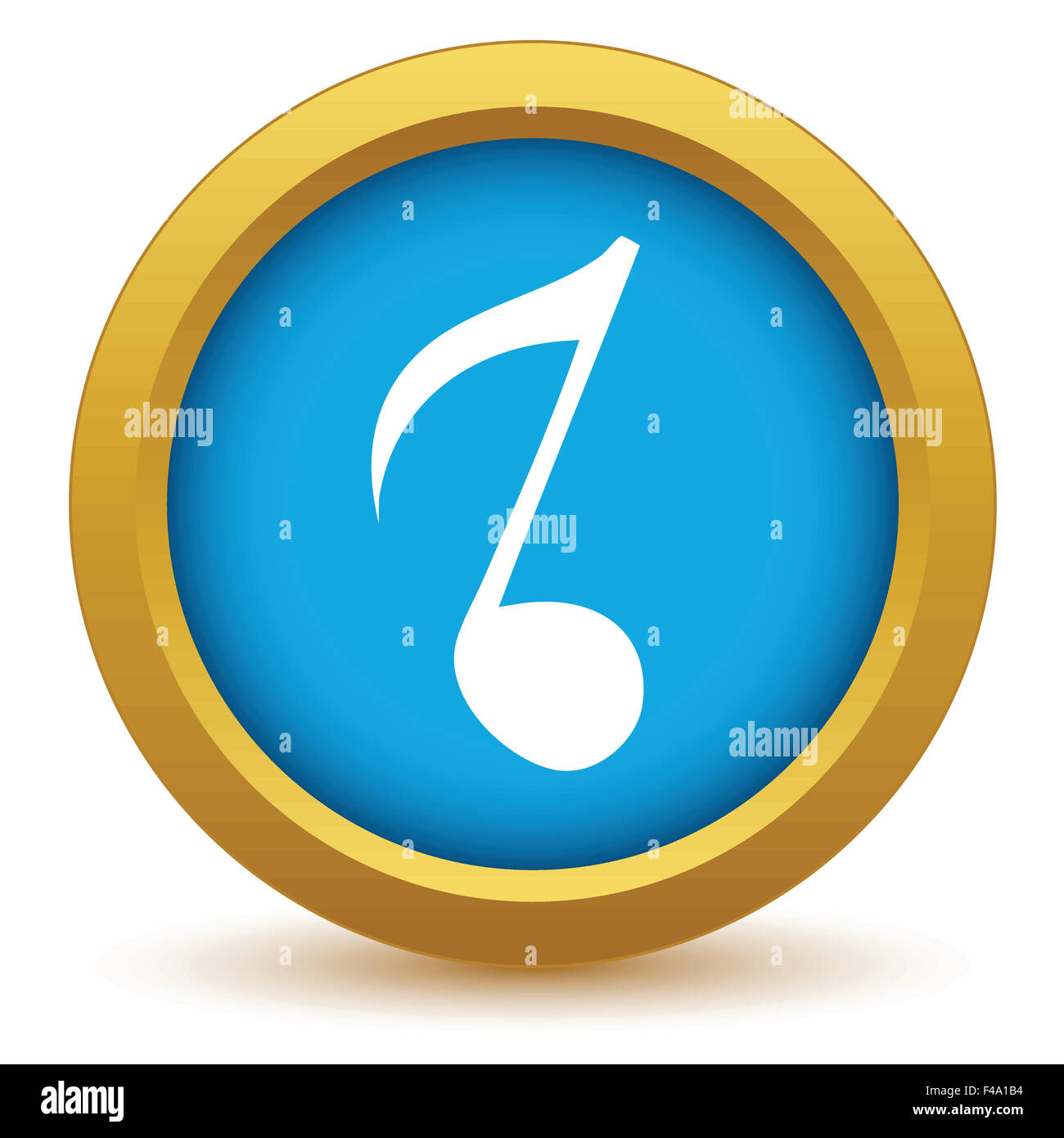 Gold musical note icon Stock Photo - Alamy