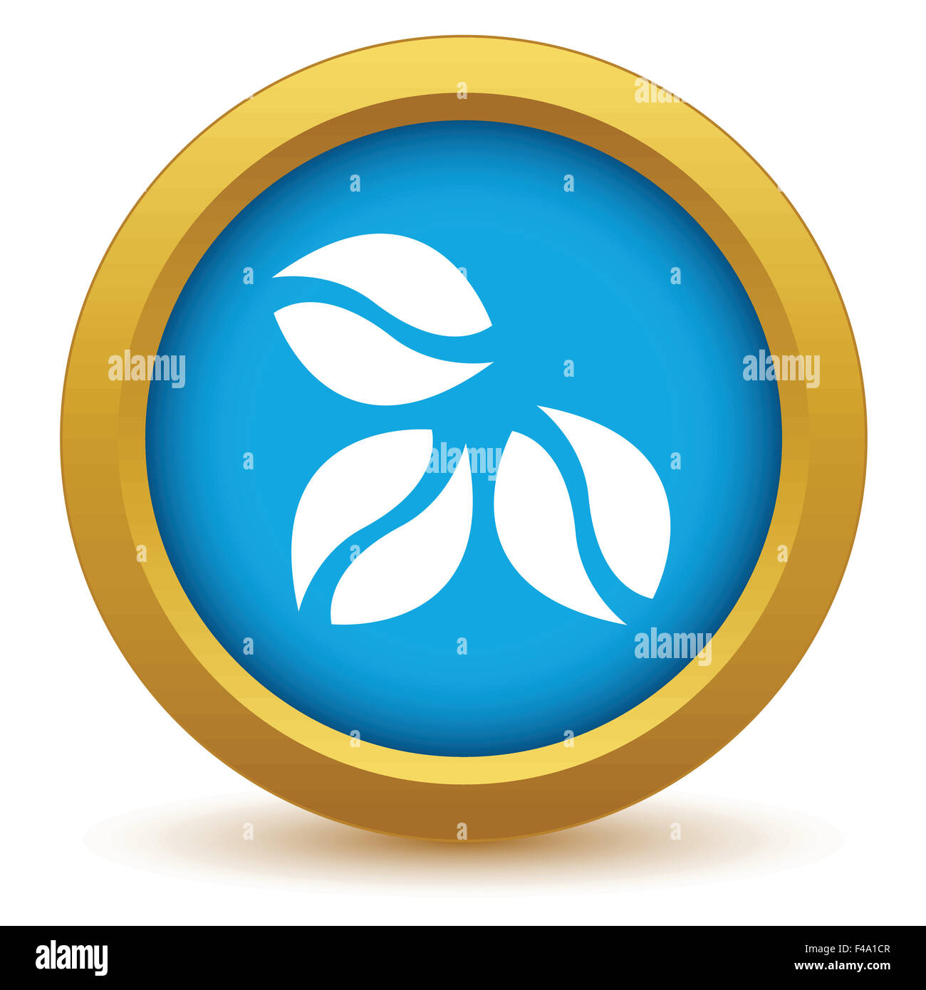 Gold coffee beans icon Stock Photo - Alamy