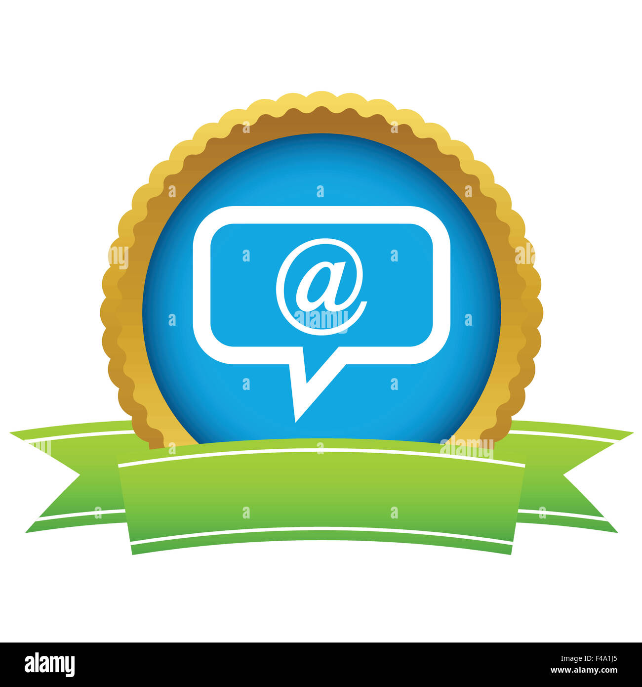 Gold mail logo Stock Photo - Alamy