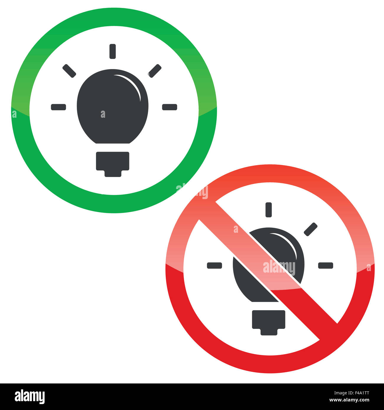 Light permission signs set Stock Photo - Alamy