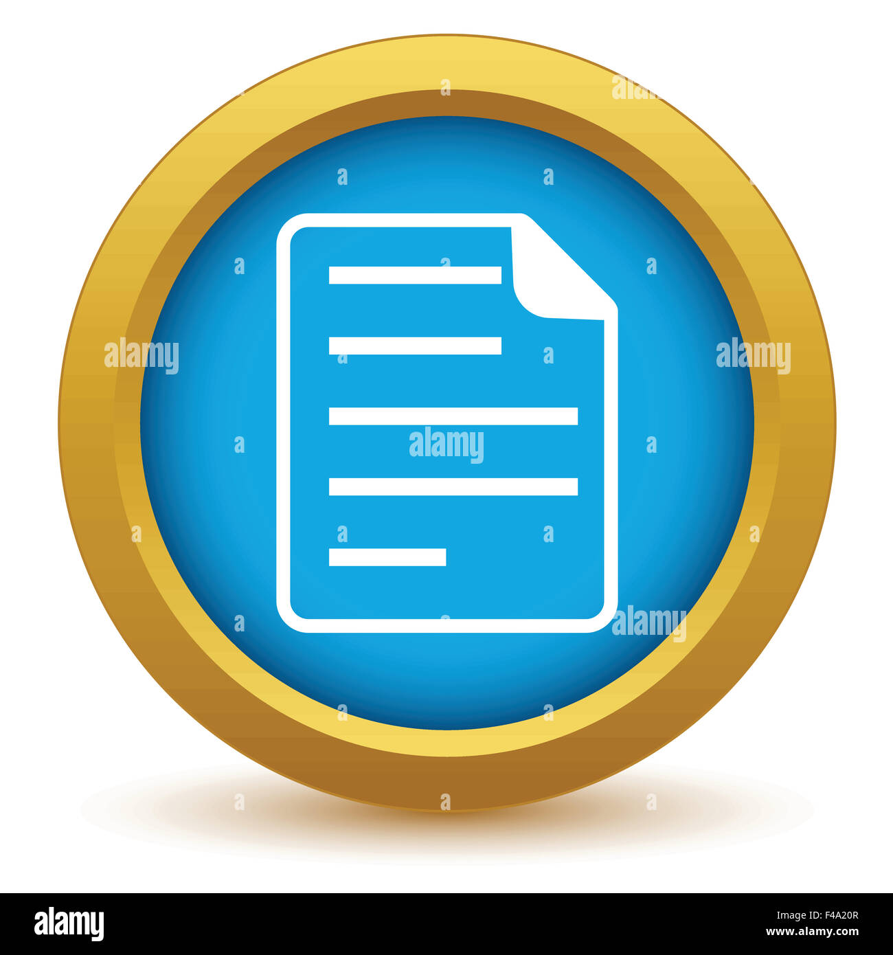 Gold page icon Stock Photo - Alamy