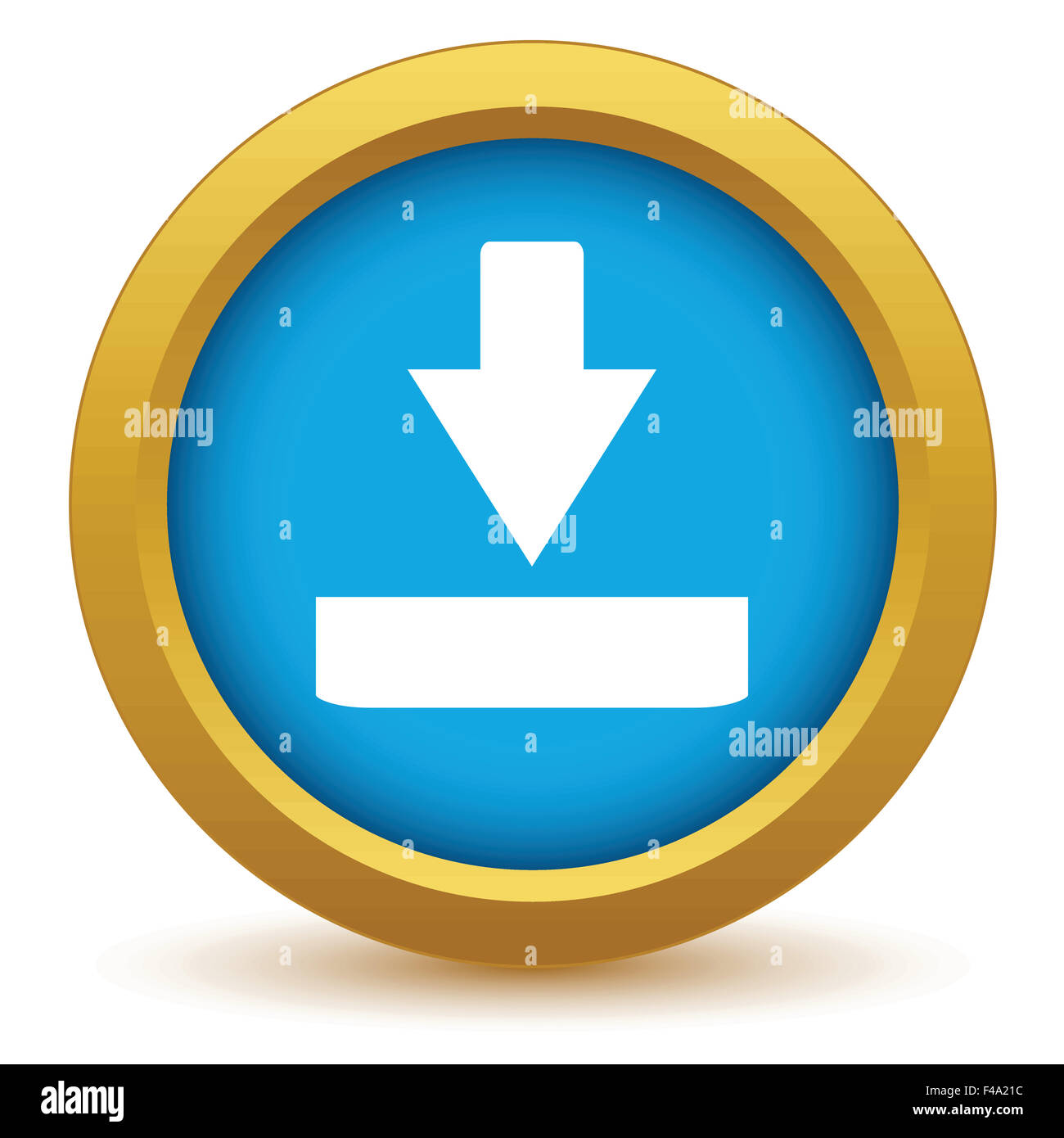 Blue download badge icon Cut Out Stock Images & Pictures - Alamy