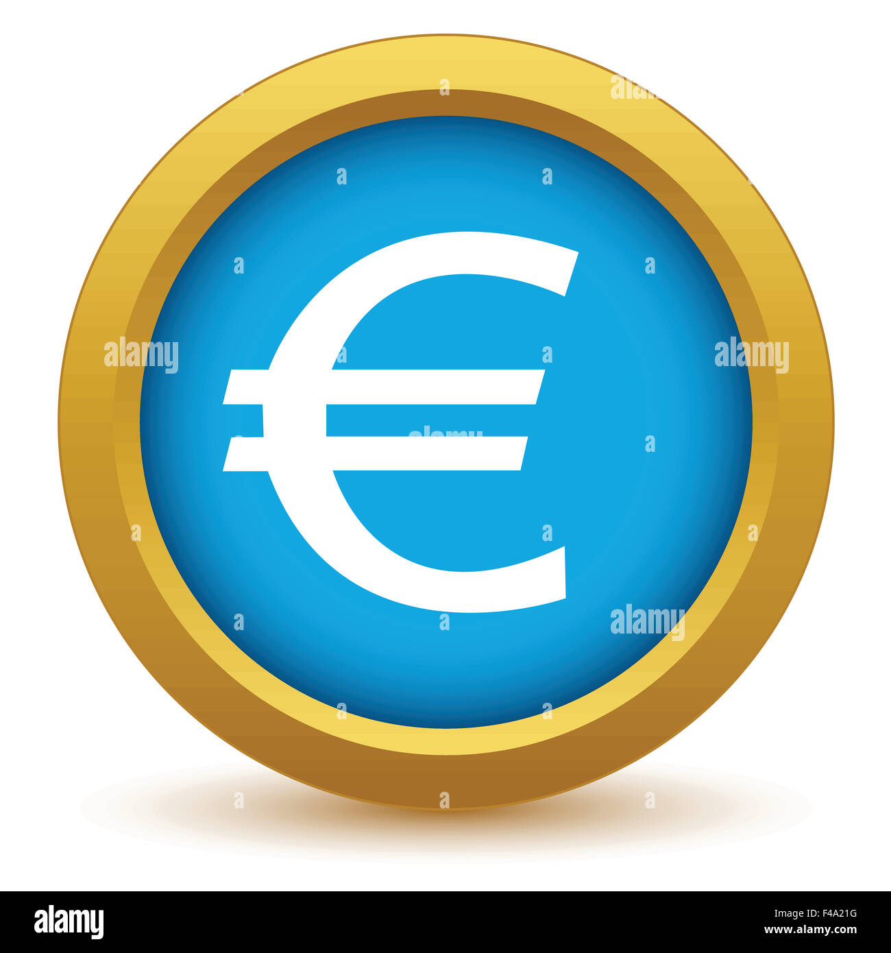 Gold euro icon Stock Photo - Alamy