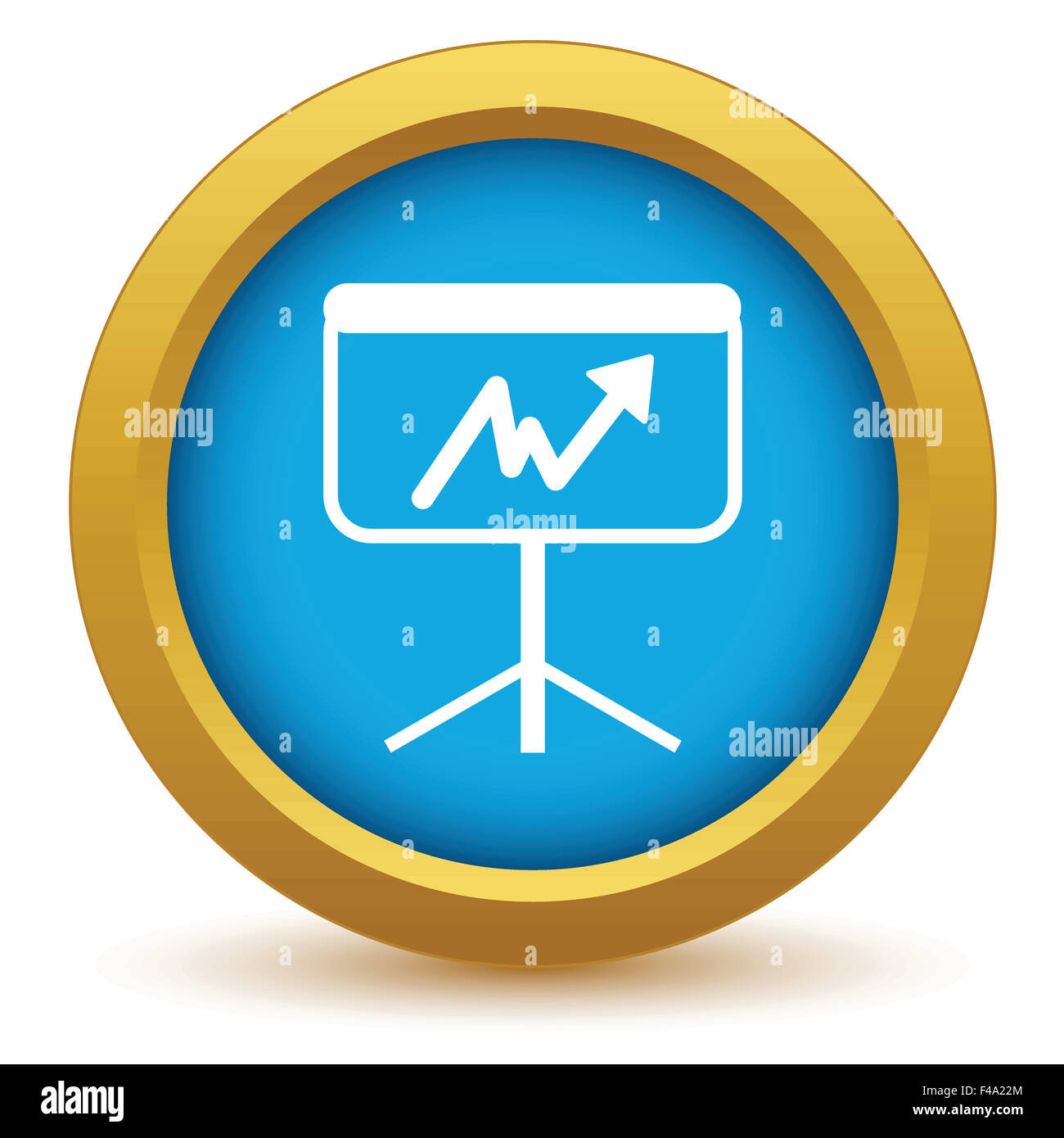 New gold unstable graph icon Stock Photo - Alamy