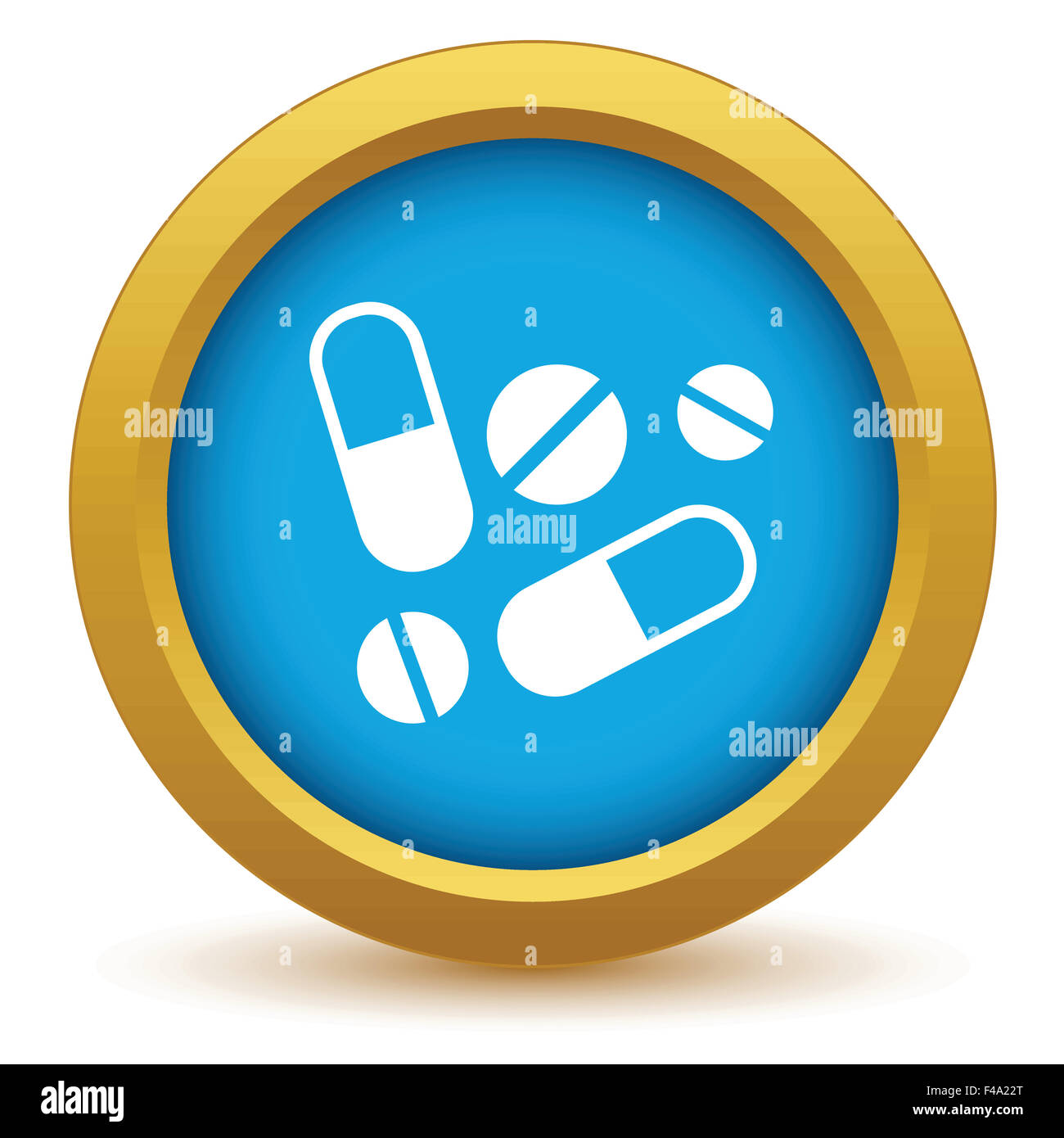 Gold tablets icon Stock Photo - Alamy