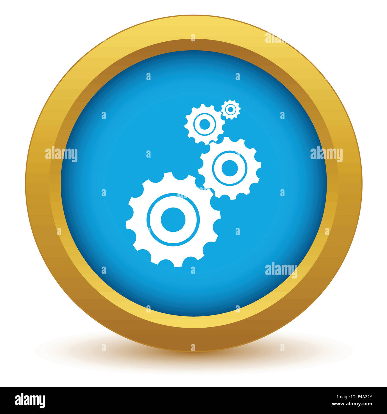 Gold mechanism icon Stock Photo - Alamy