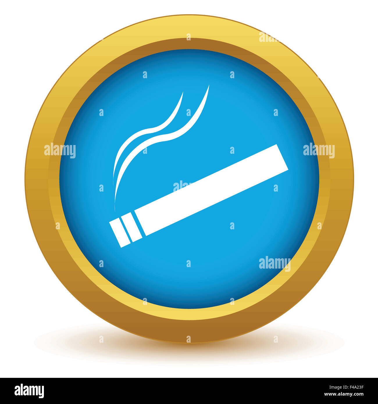 Gold cigarette icon Stock Photo - Alamy