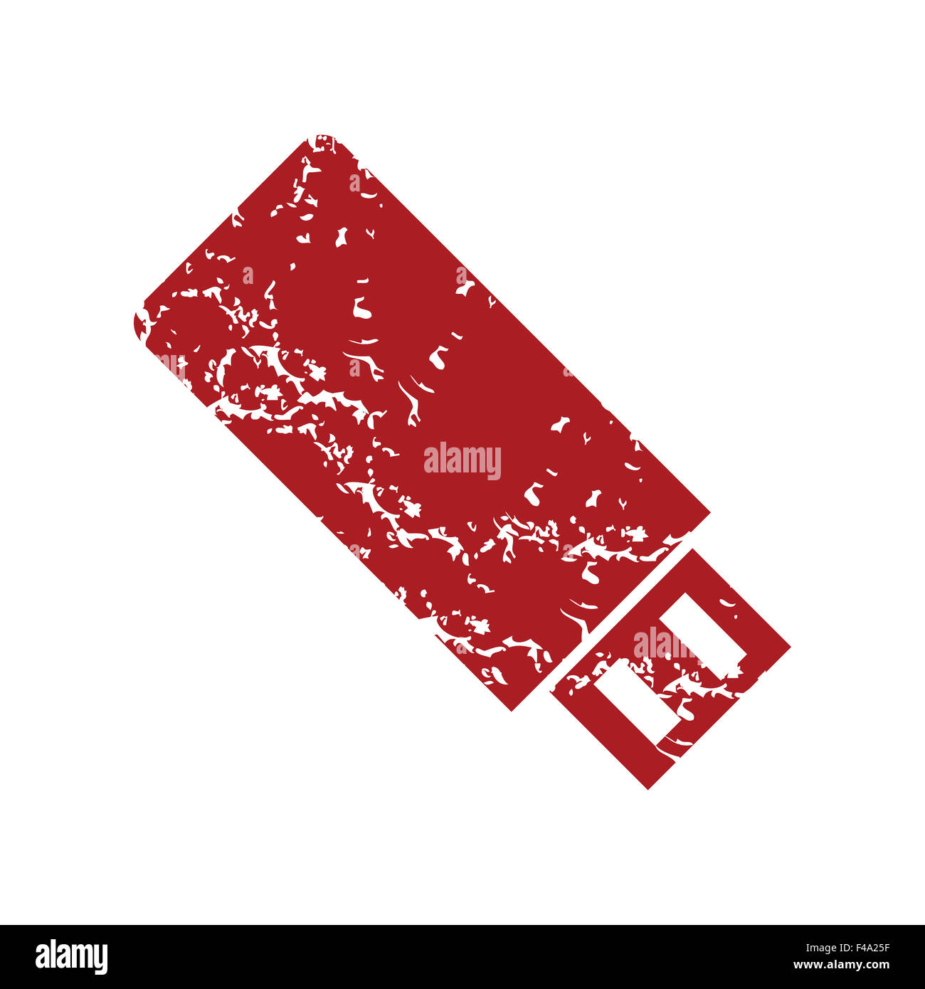 Red grunge usb stick logo Stock Photo - Alamy
