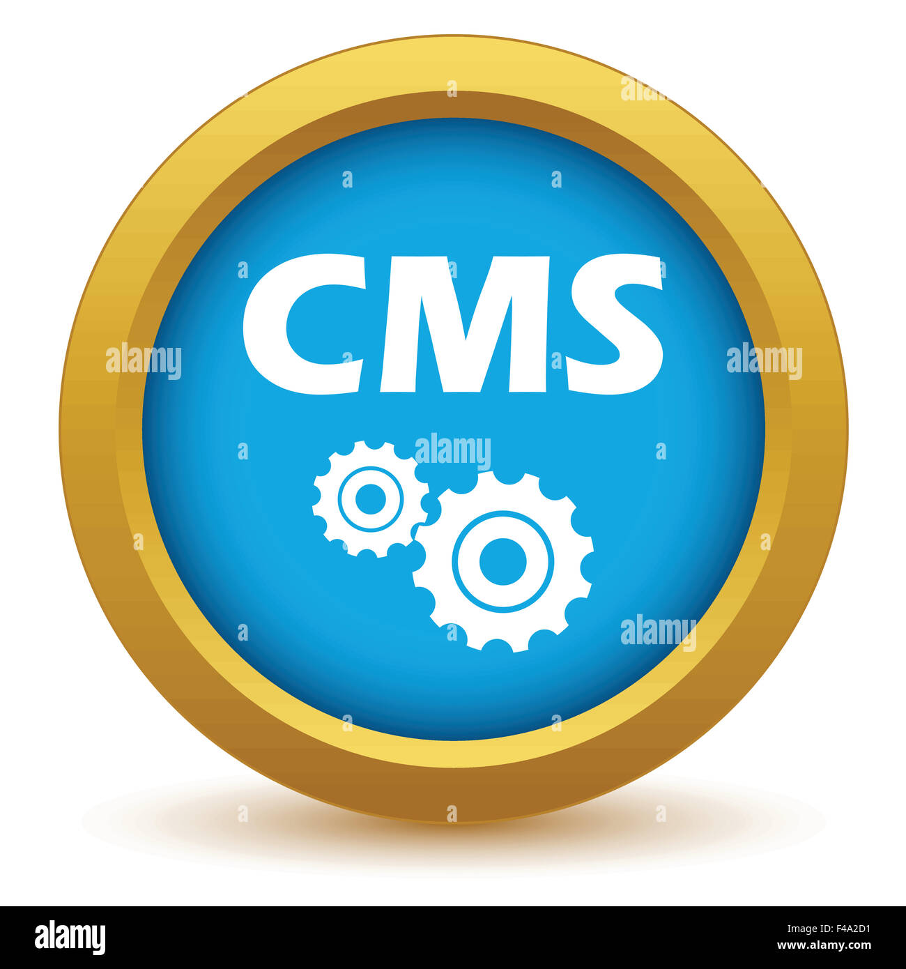 Gold cms icon Stock Photo - Alamy