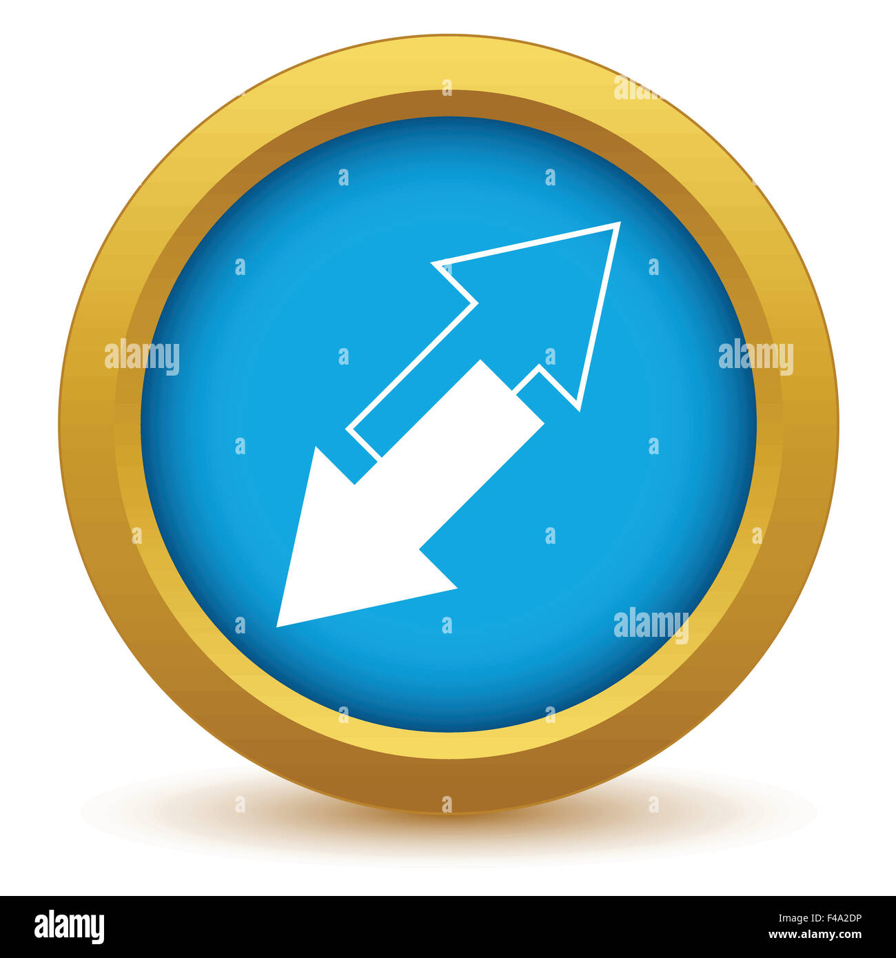 Gold reverse icon Stock Photo - Alamy