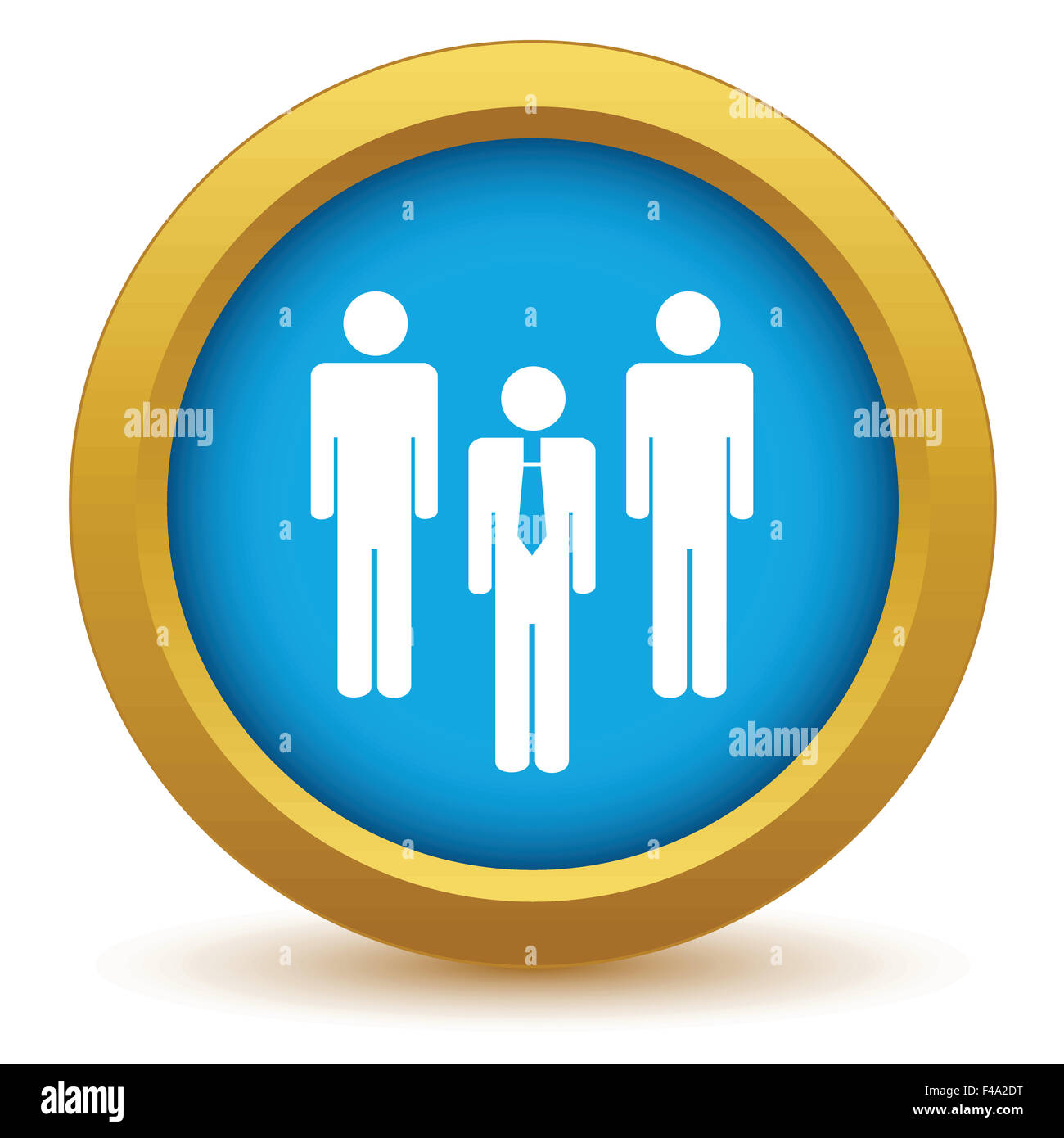 Gold working team icon Stock Photo - Alamy