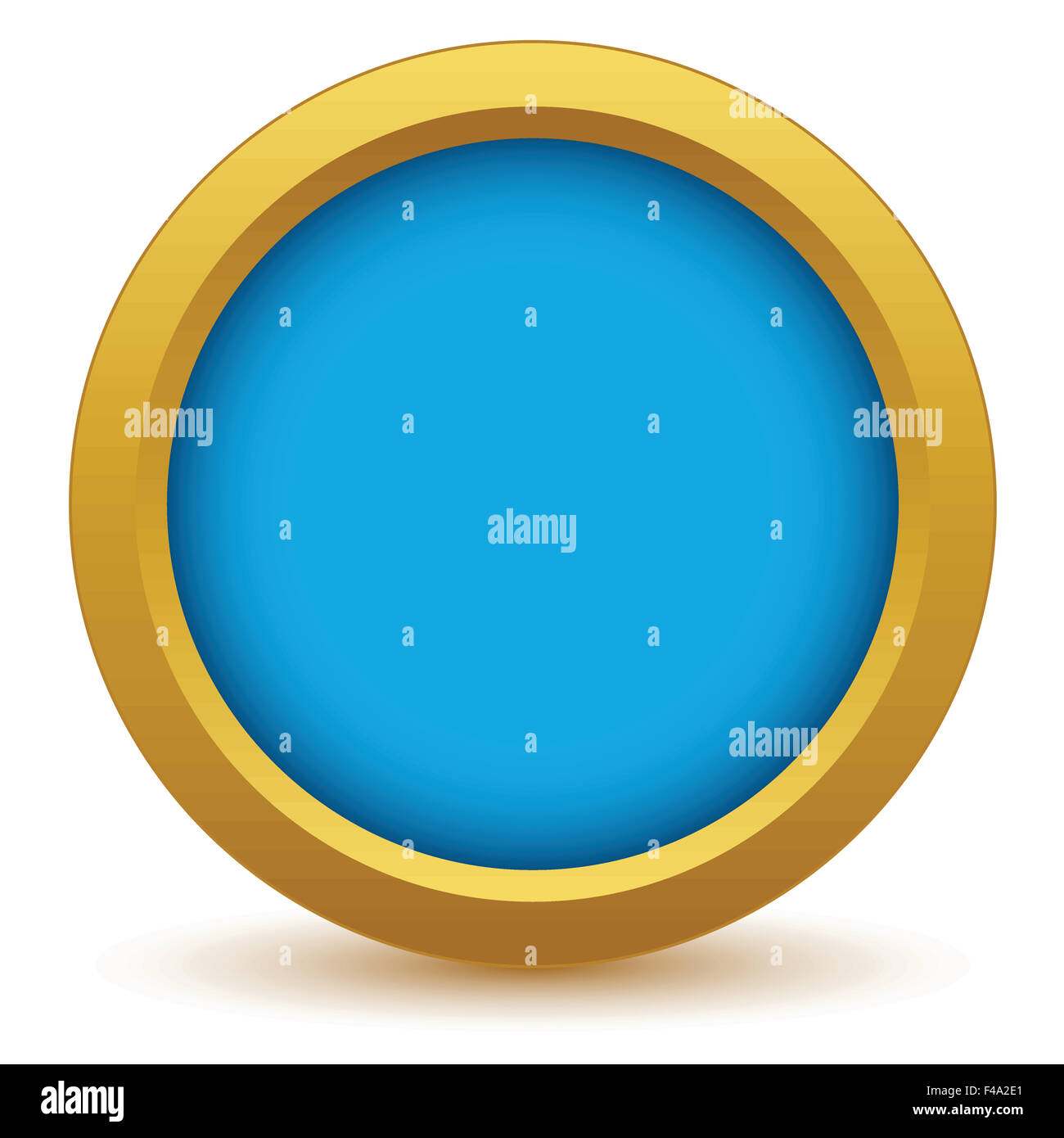 Gold empty icon Stock Photo - Alamy