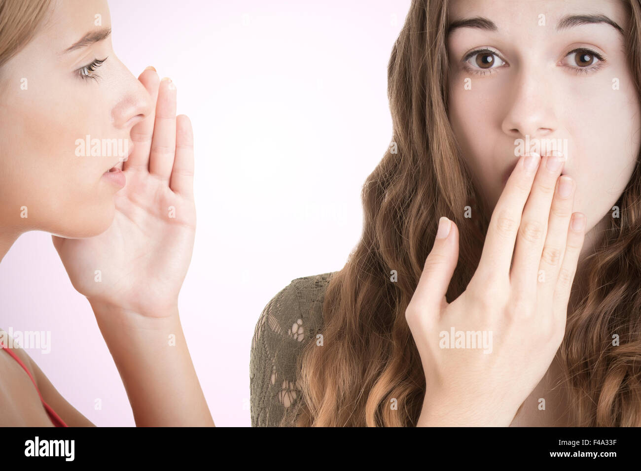 Woman telling secrets hi-res stock photography and images - Alamy
