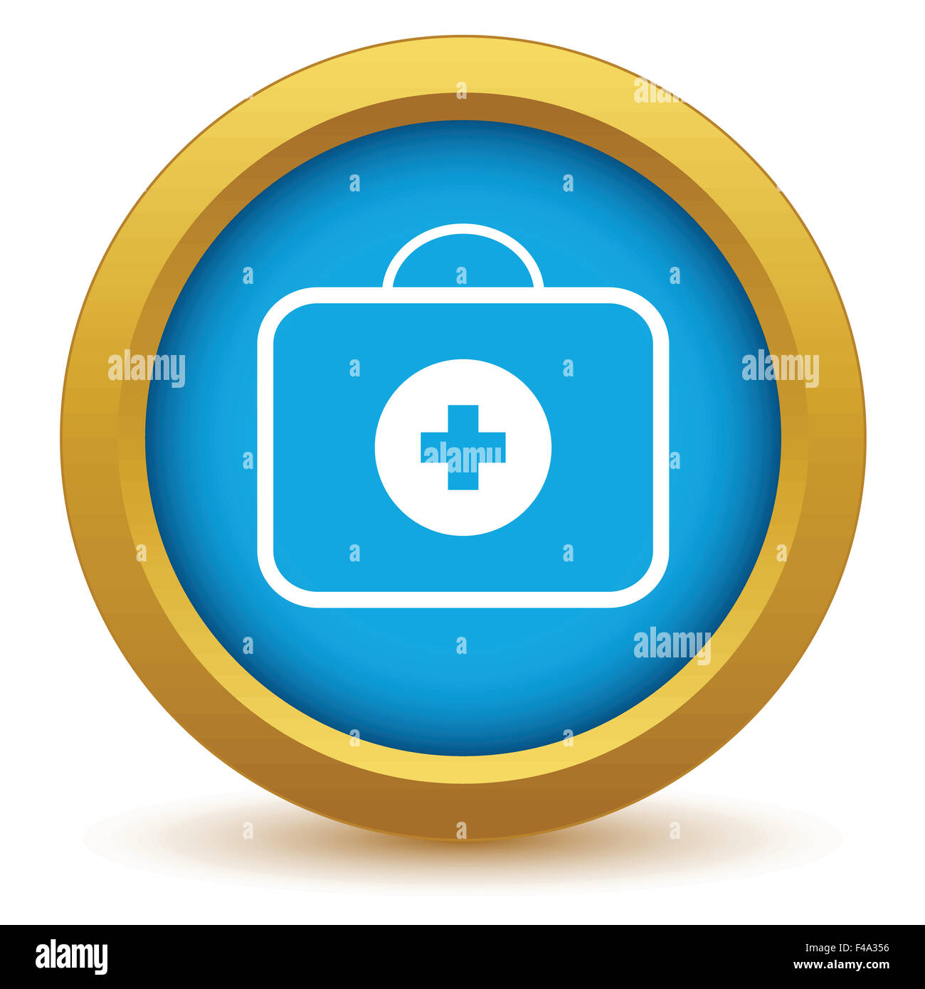 Gold doctor bag icon Stock Photo - Alamy