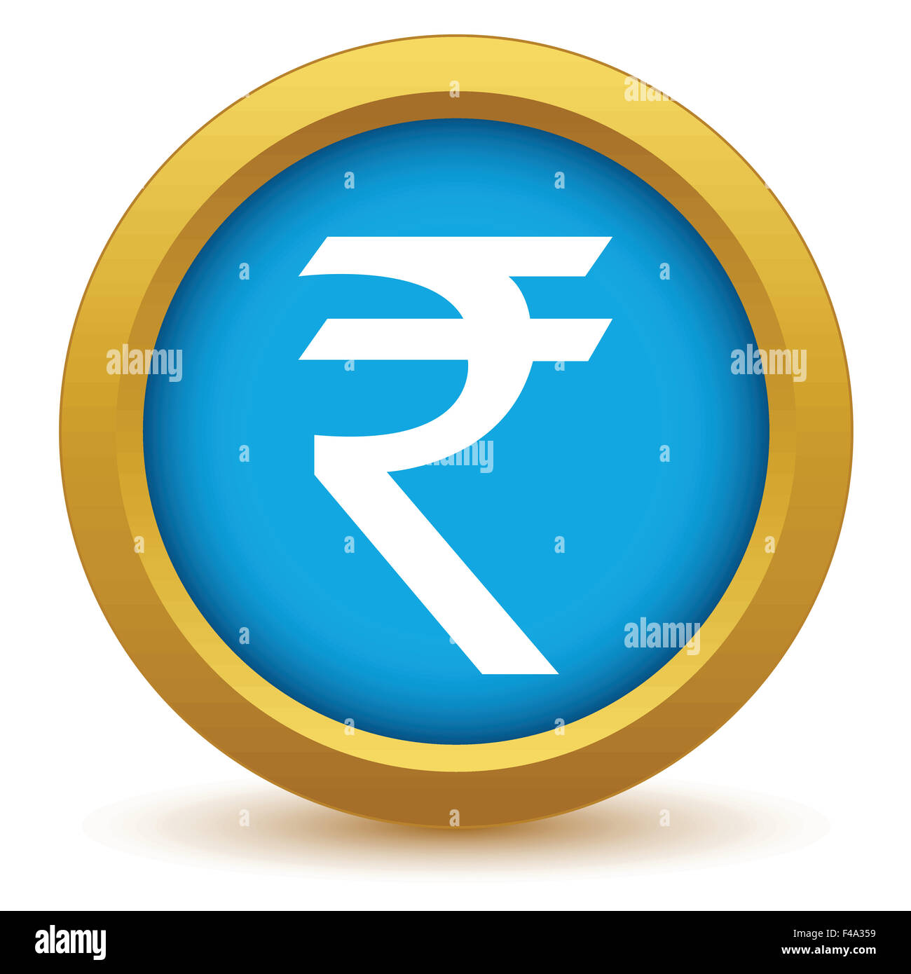 Gold rupee icon Stock Photo - Alamy
