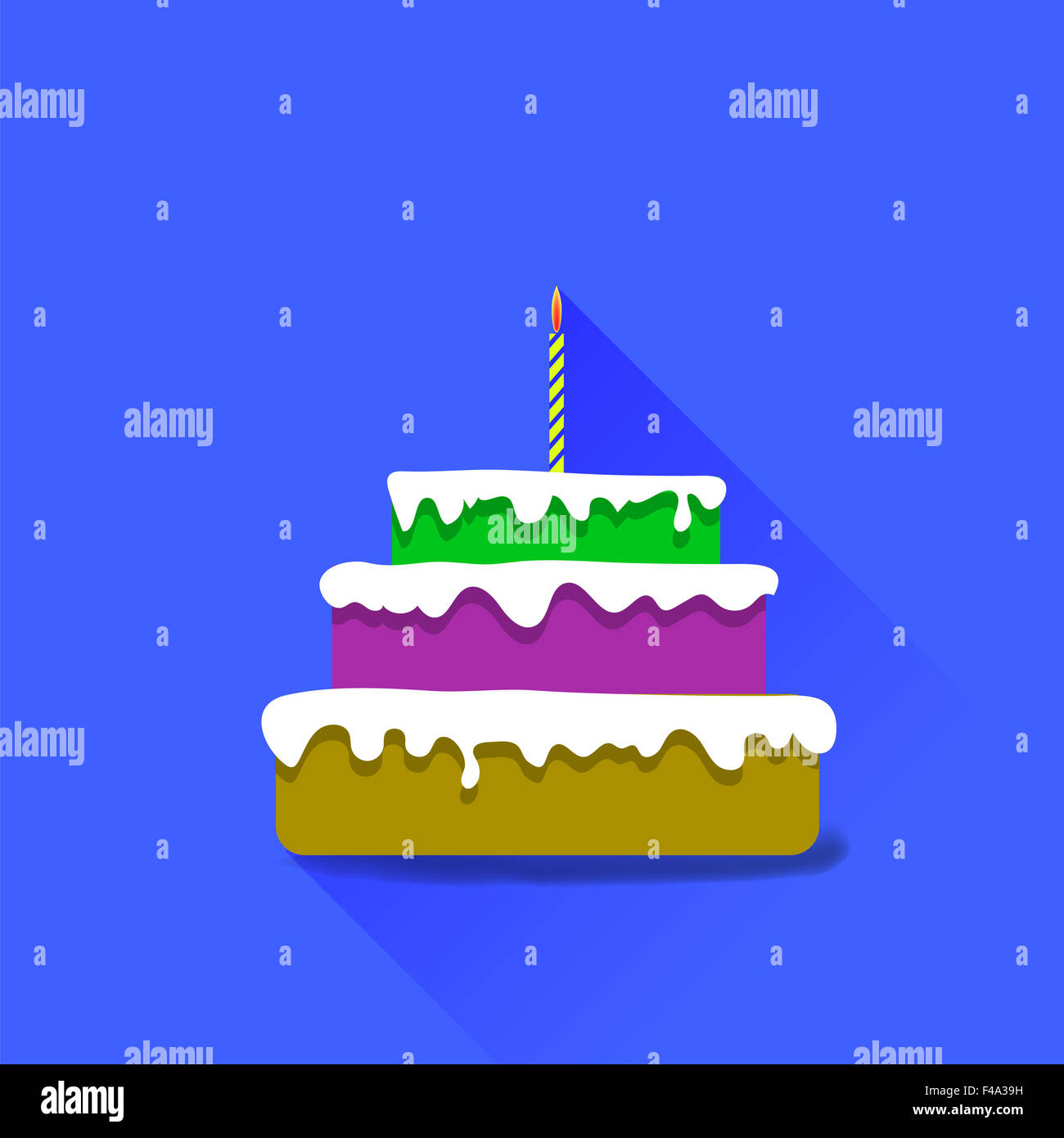 Flat style cake hi-res stock photography and images - Alamy