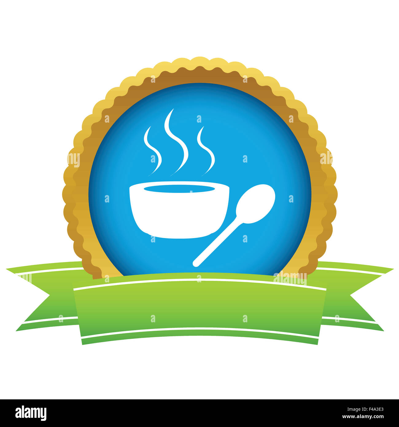 Gold soup logo Stock Photo - Alamy