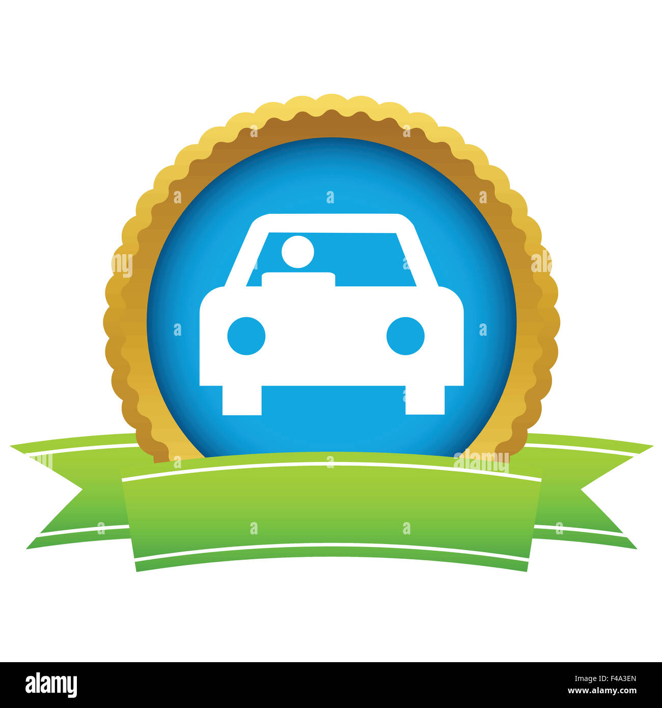Gold car logo Stock Photo - Alamy