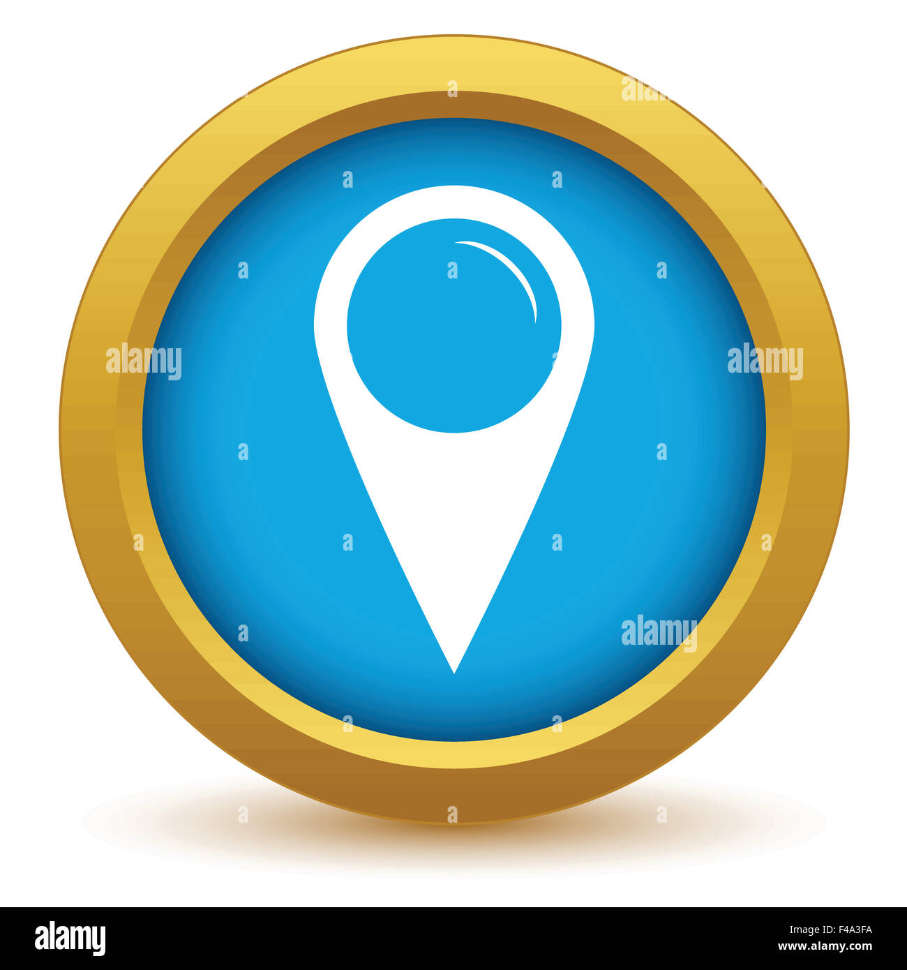 Gold pointer icon Stock Photo - Alamy