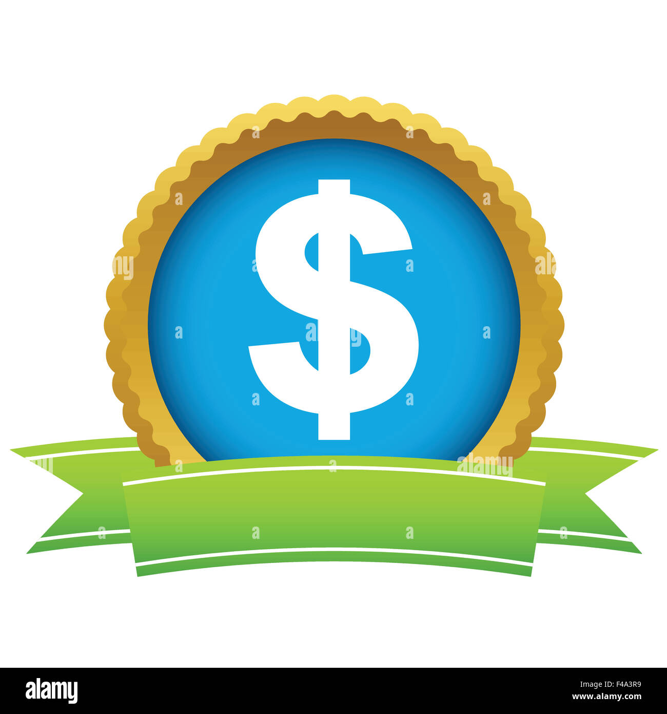 Gold dollar logo Stock Photo - Alamy