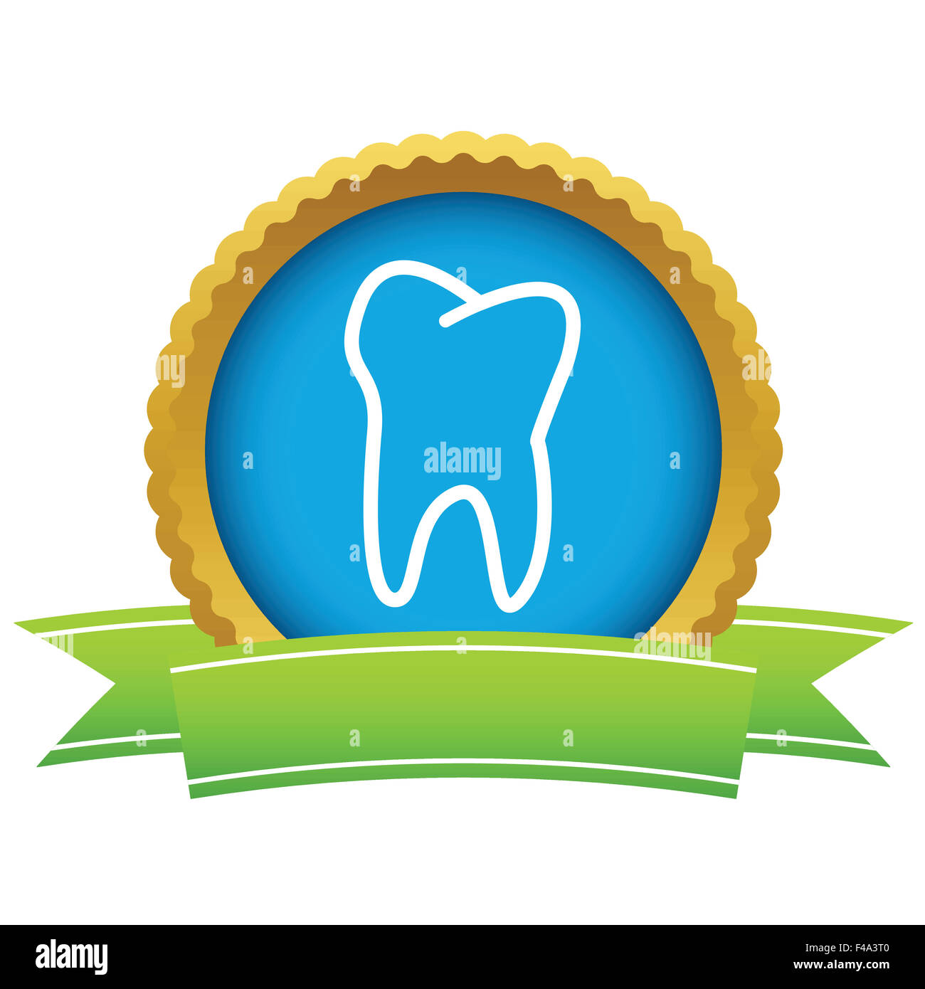 Gold tooth logo Stock Photo - Alamy