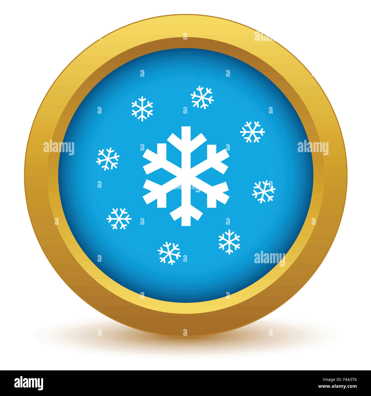 Gold snow icon Stock Photo - Alamy
