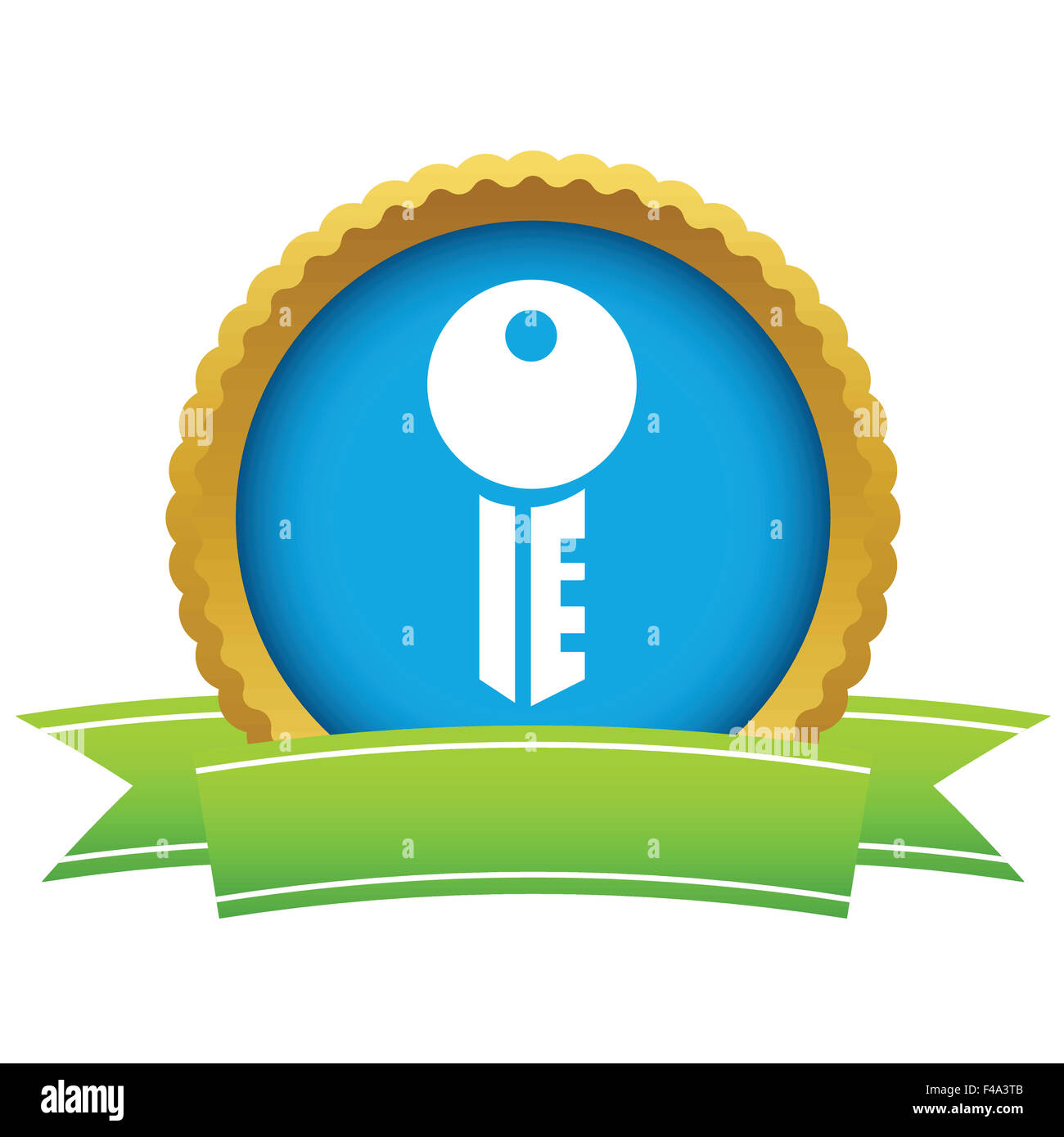 Gold key logo Stock Photo - Alamy