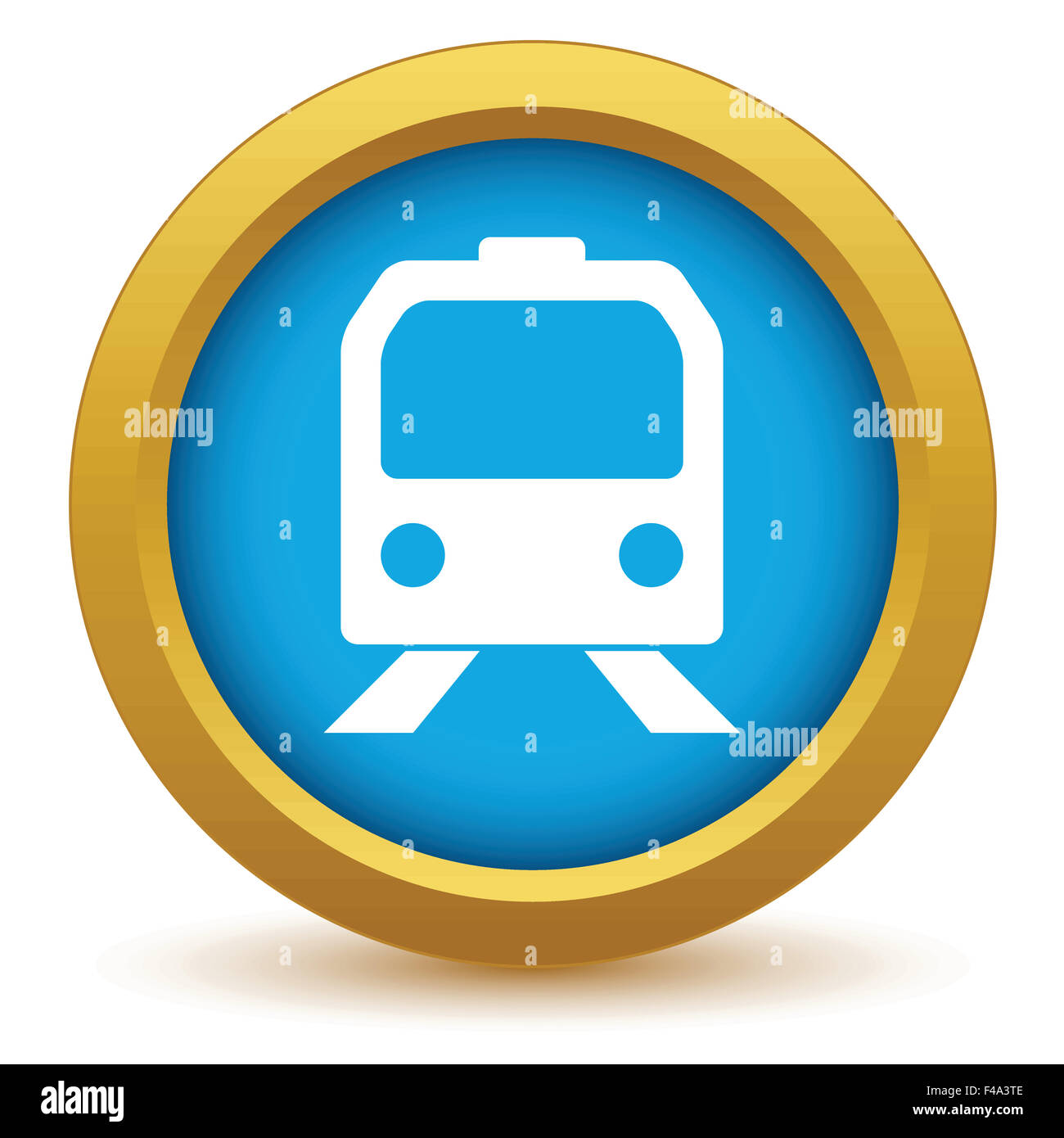 Gold train icon Stock Photo - Alamy