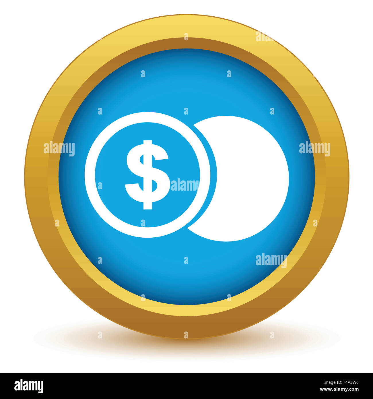 Gold dollar coin icon Stock Photo - Alamy