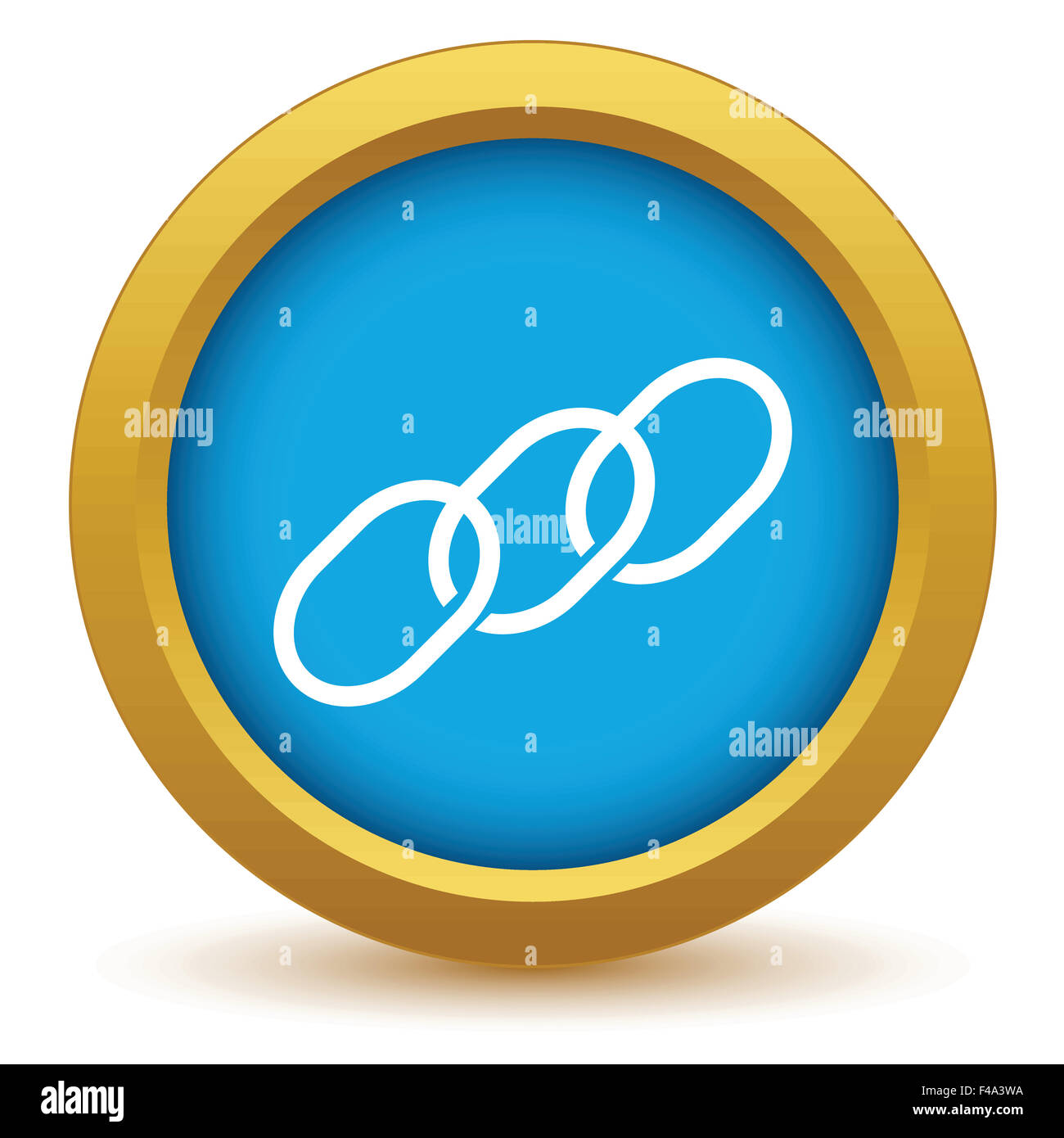 Gold chain icon Stock Photo - Alamy